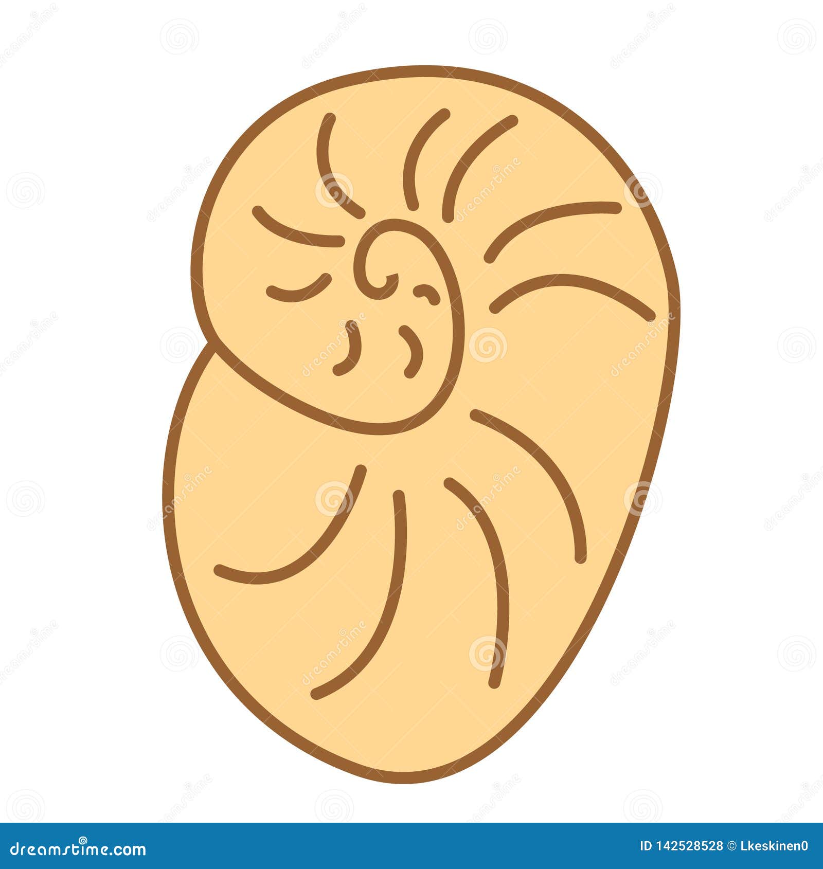 Shell Flat Illustration on White Stock Vector - Illustration of ...