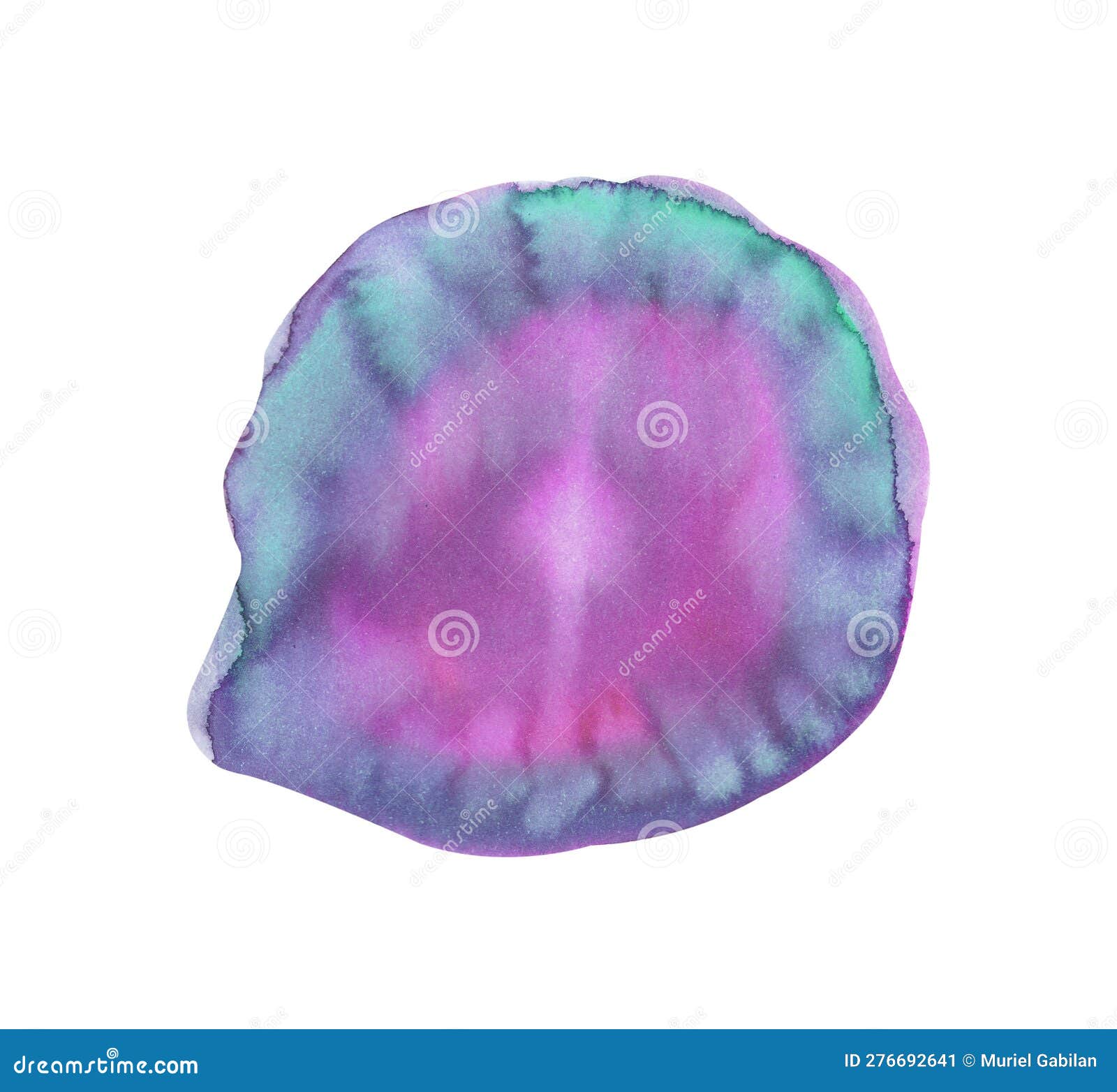 Shell Form Drawn with Watercolor,handmade on White Background Stock ...