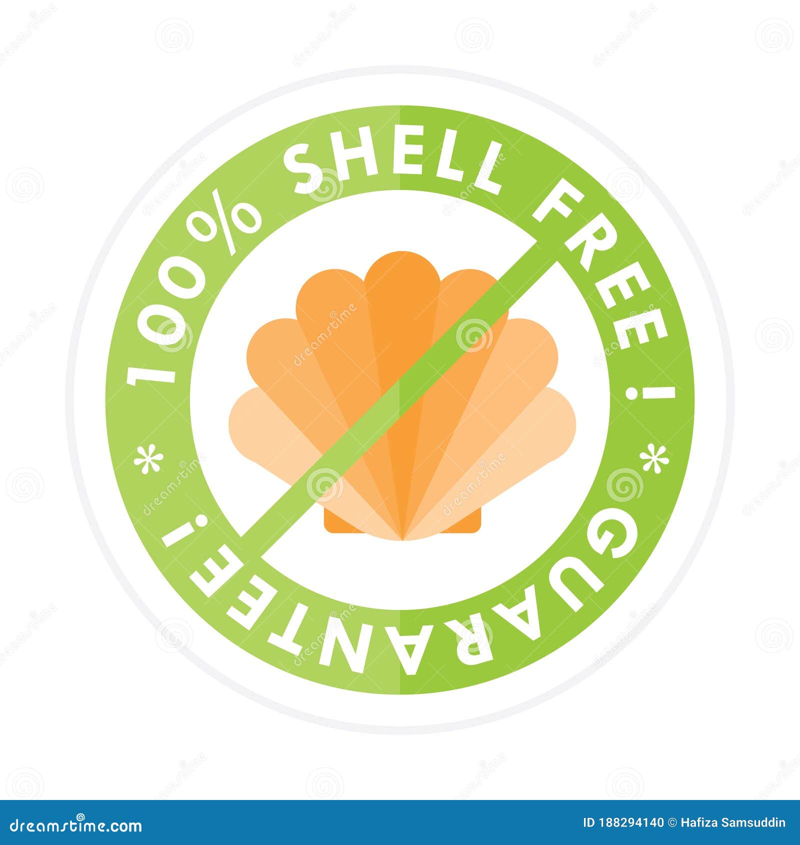 Shell Free Label. Vector Illustration Decorative Design Stock Vector ...