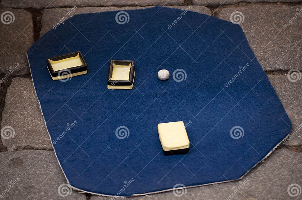 Shell game stock image. Image of outdoors, close, street - 53358209