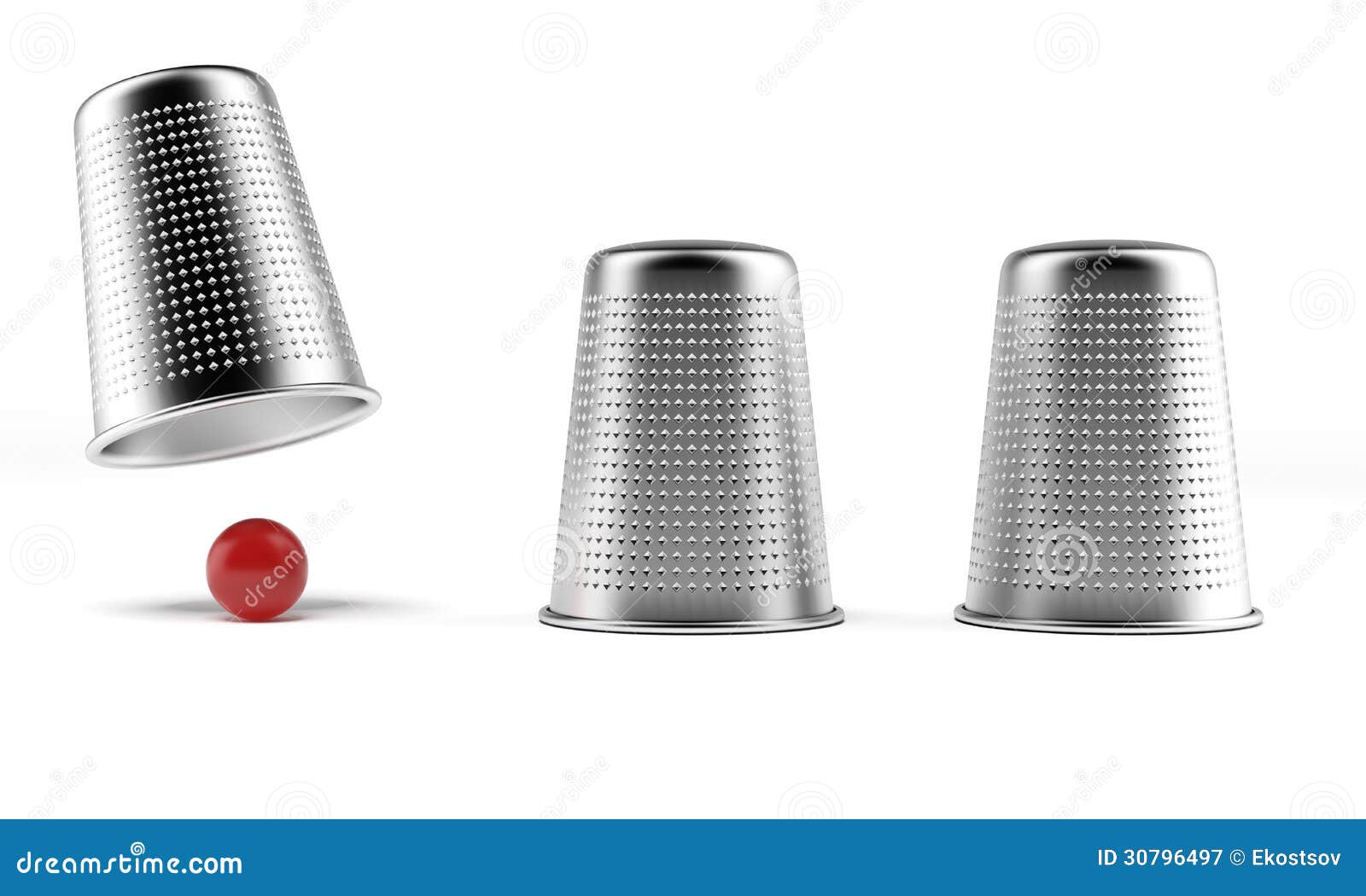 A Shell Game. Scammers And Deception Vector Illustration ...