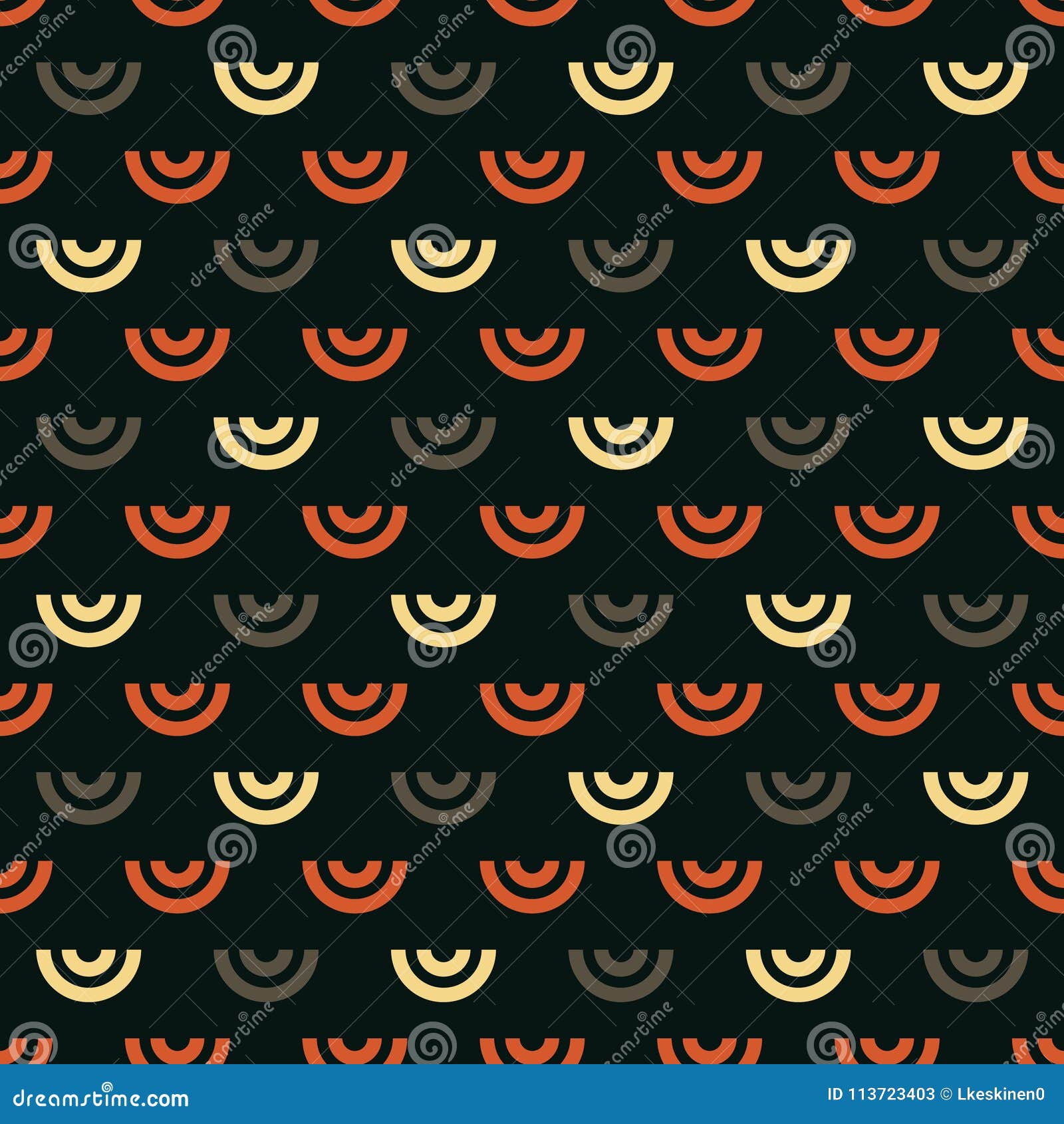 Shell Geometric Seamless Pattern Stock Vector - Illustration of texture ...