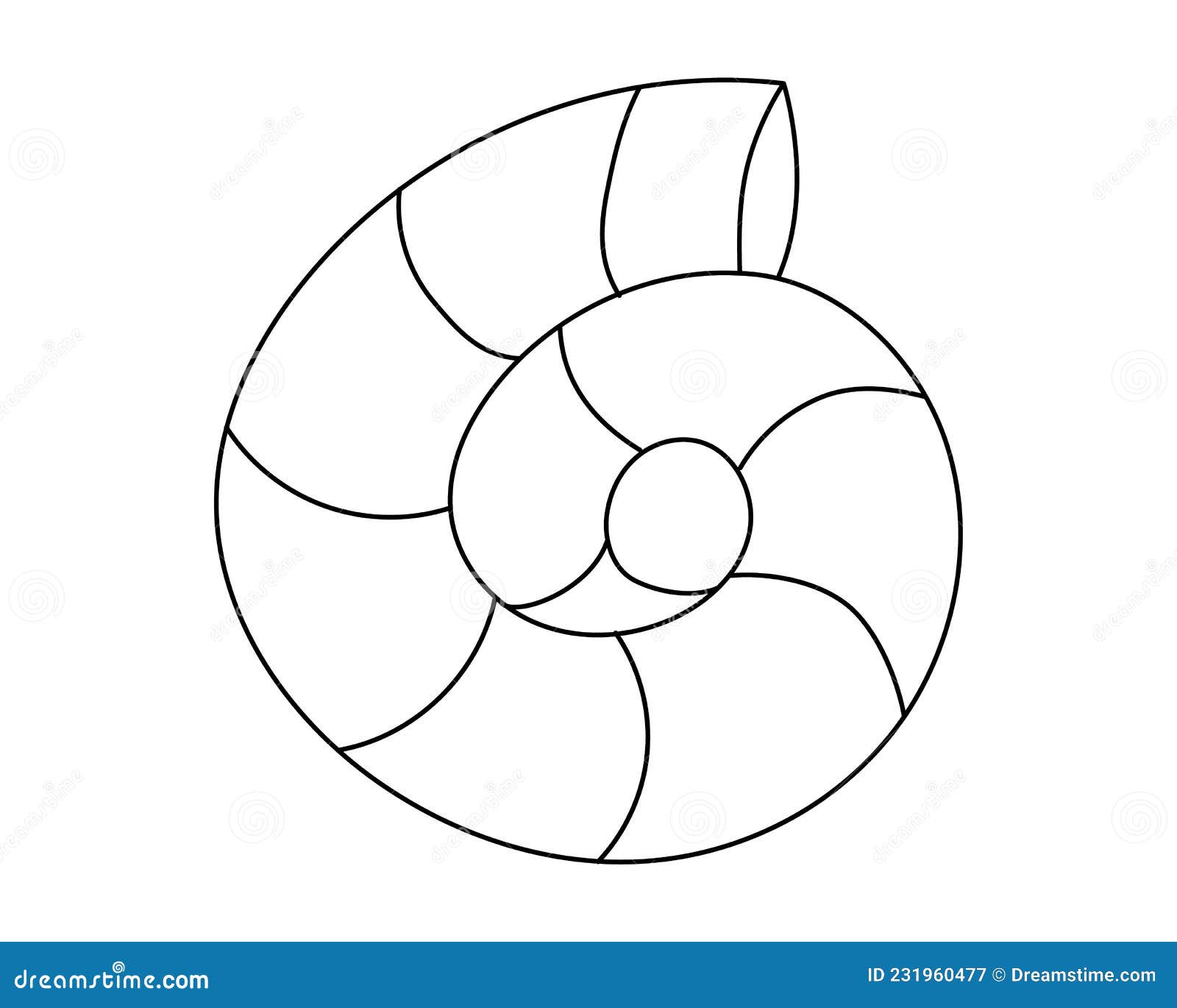 The Shell is Hand-drawn with a Black Outline. Shell Icon, Black Outline ...
