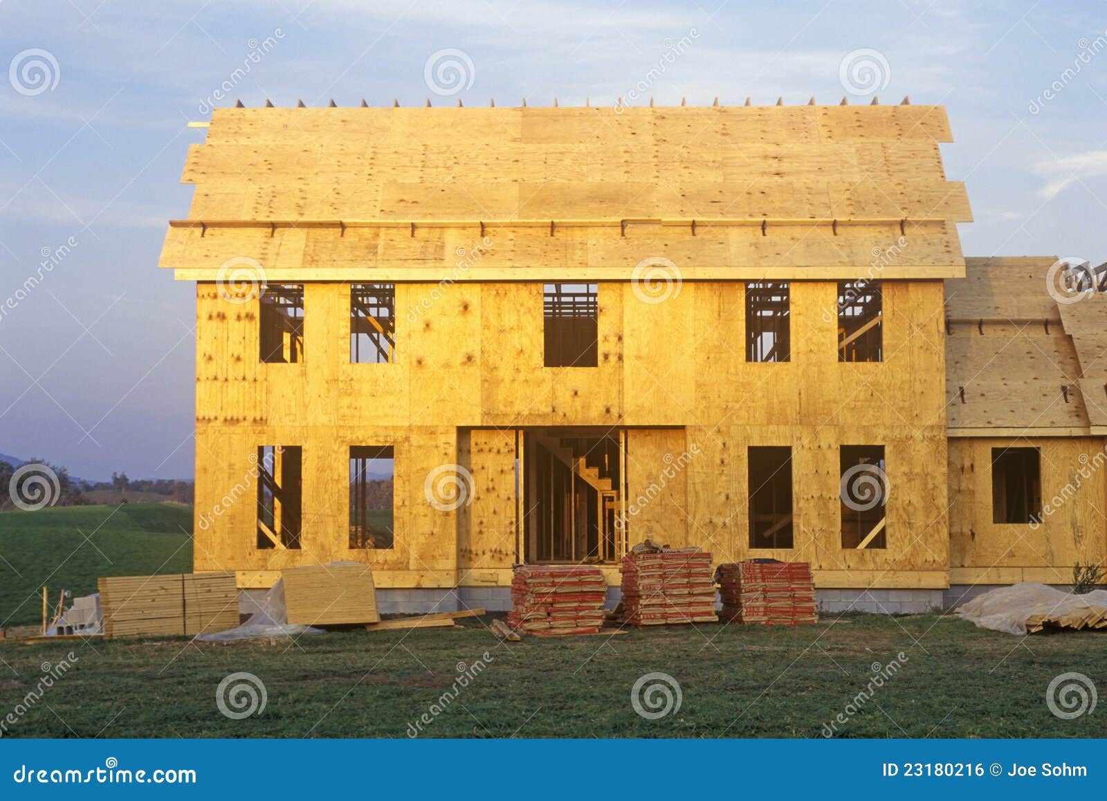 Shell of Home Under Construction, Stock Photo - Image of house, home ...