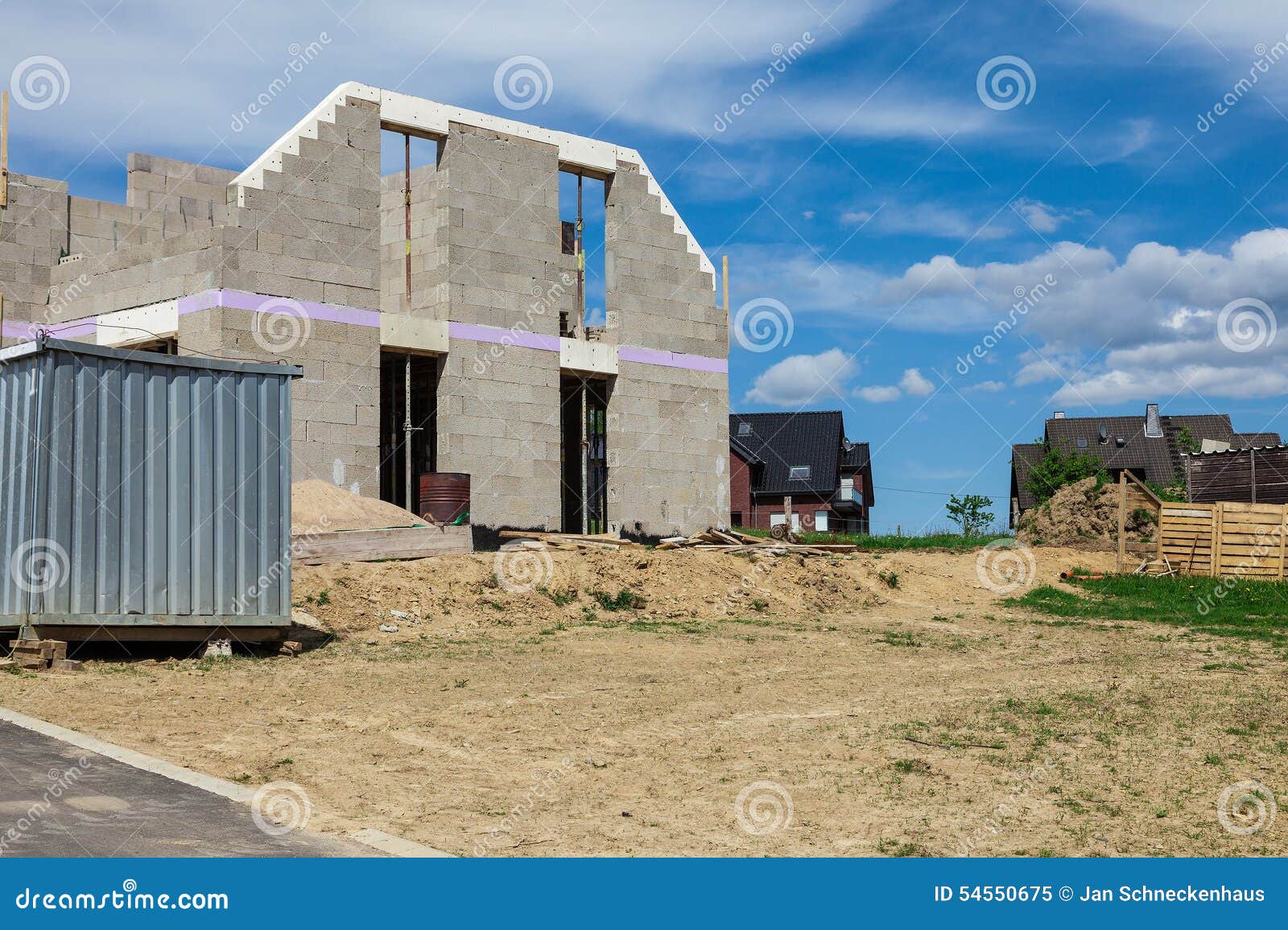 Shell of a house stock image. Image of domestic, roof - 54550675