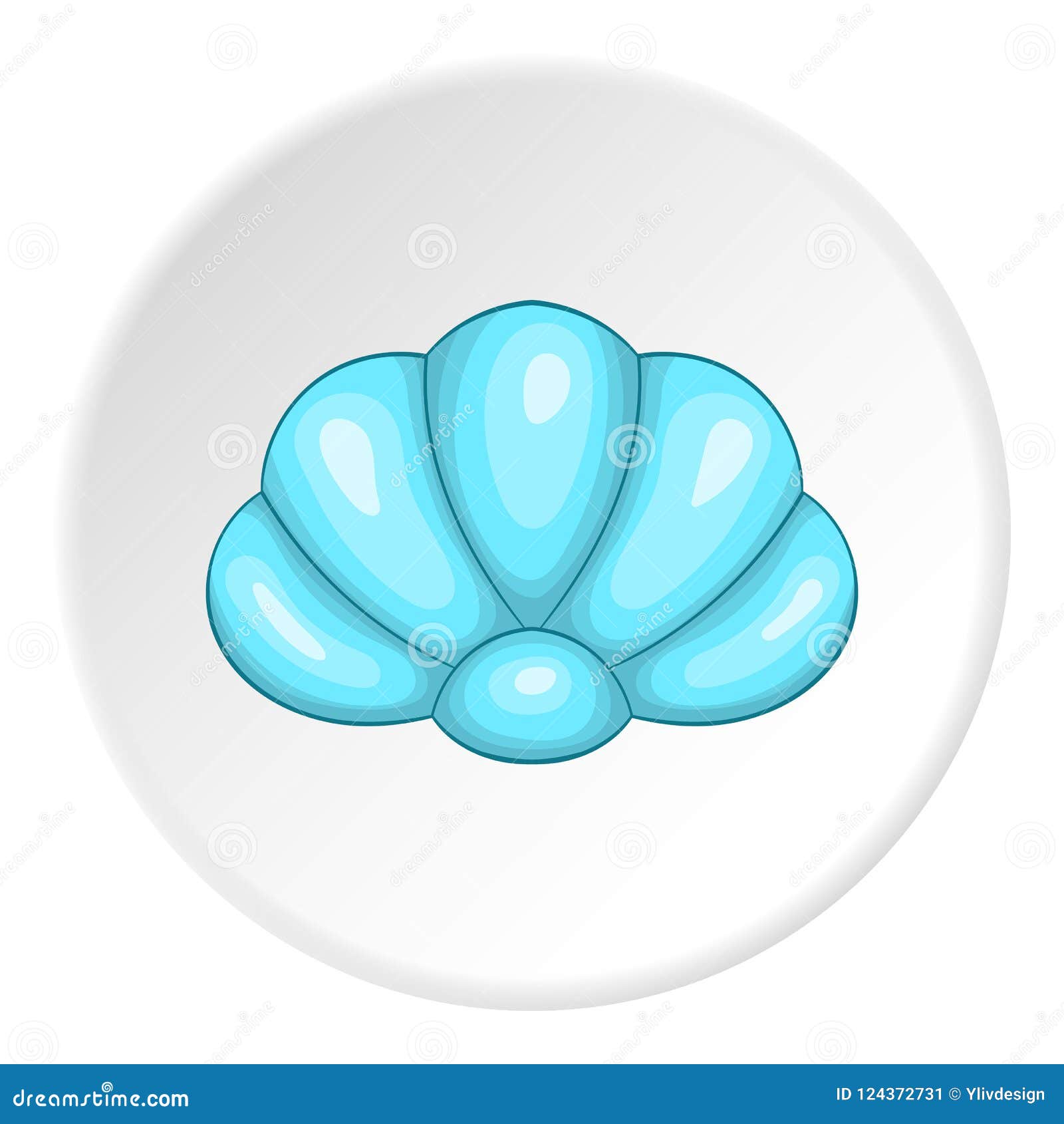 Shell icon, cartoon style stock illustration. Illustration of animal ...