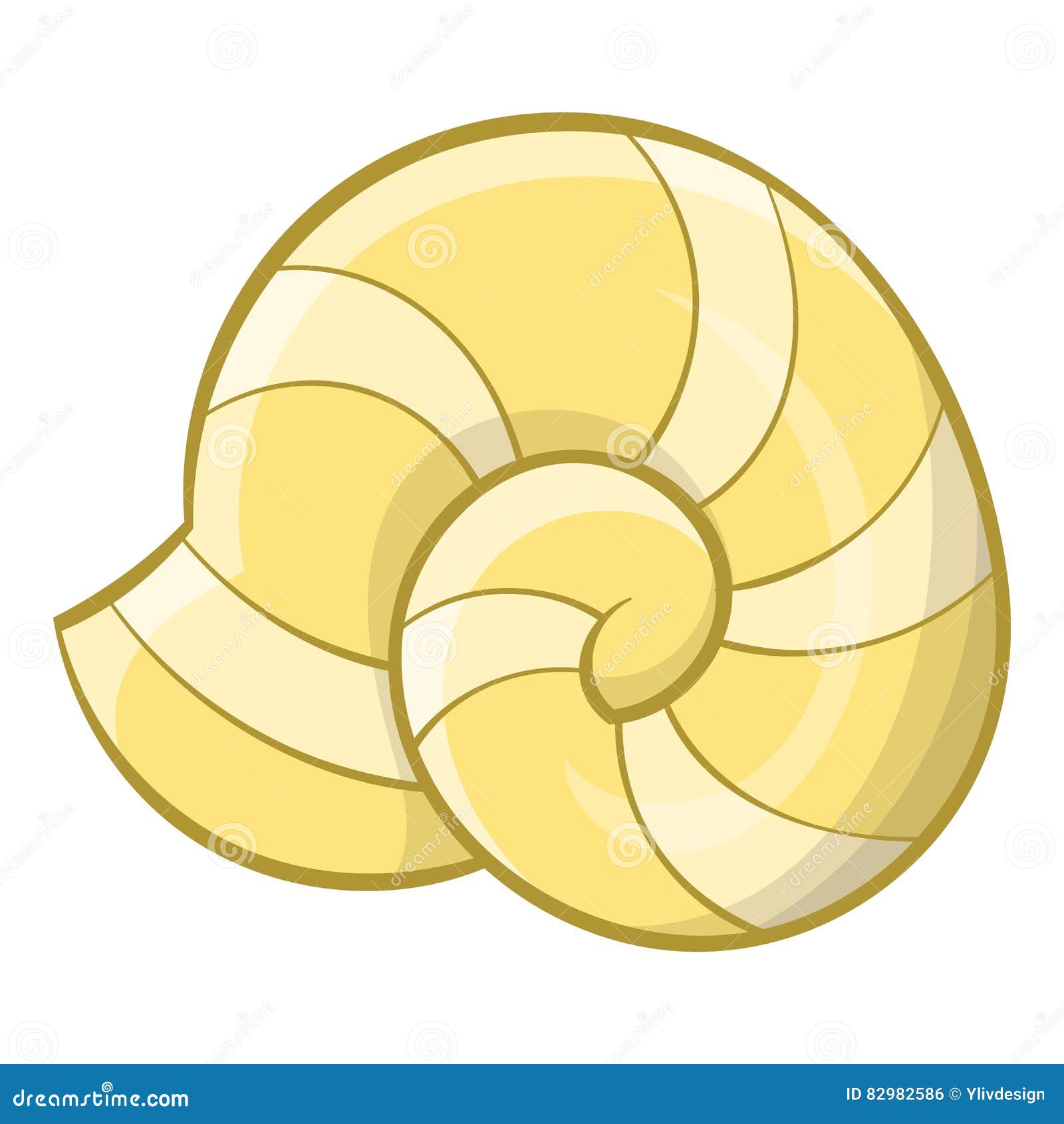 Shell icon, cartoon style stock vector. Illustration of cartoon - 82982586