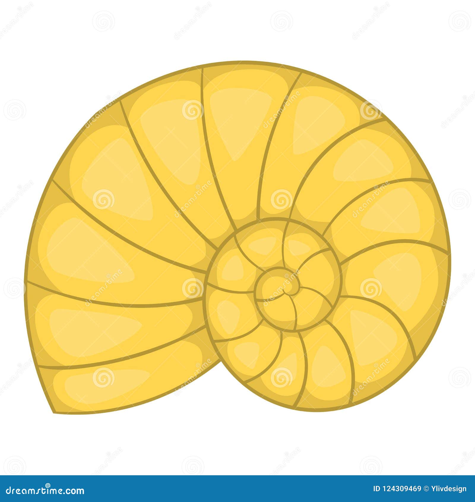 Shell icon, cartoon style stock illustration. Illustration of season ...