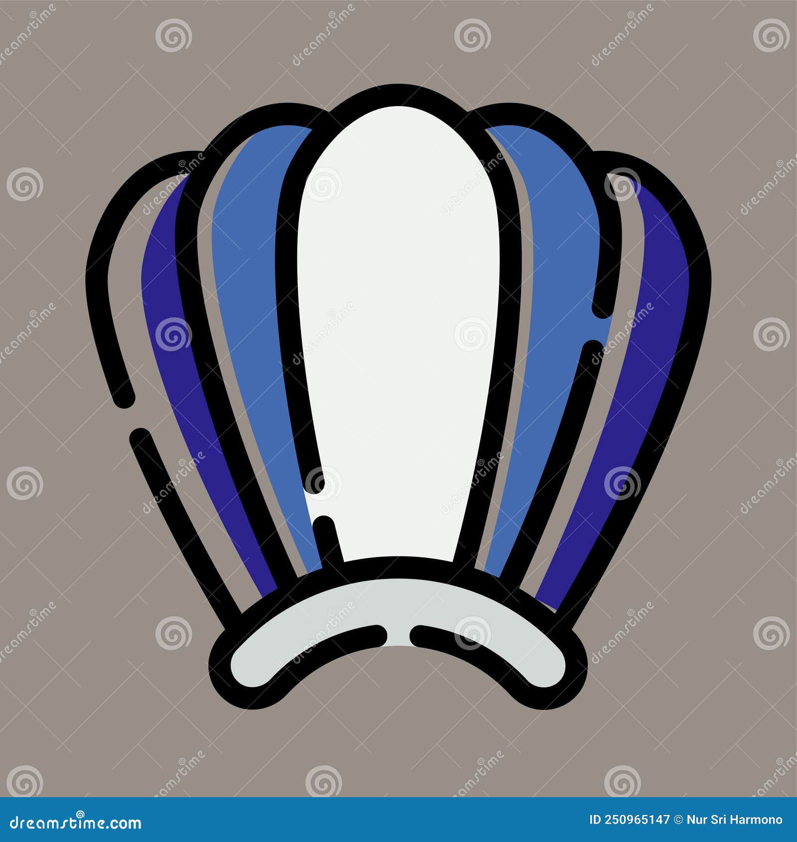 Shell Icon or Logo Illustration Vector Graphic with White Background ...