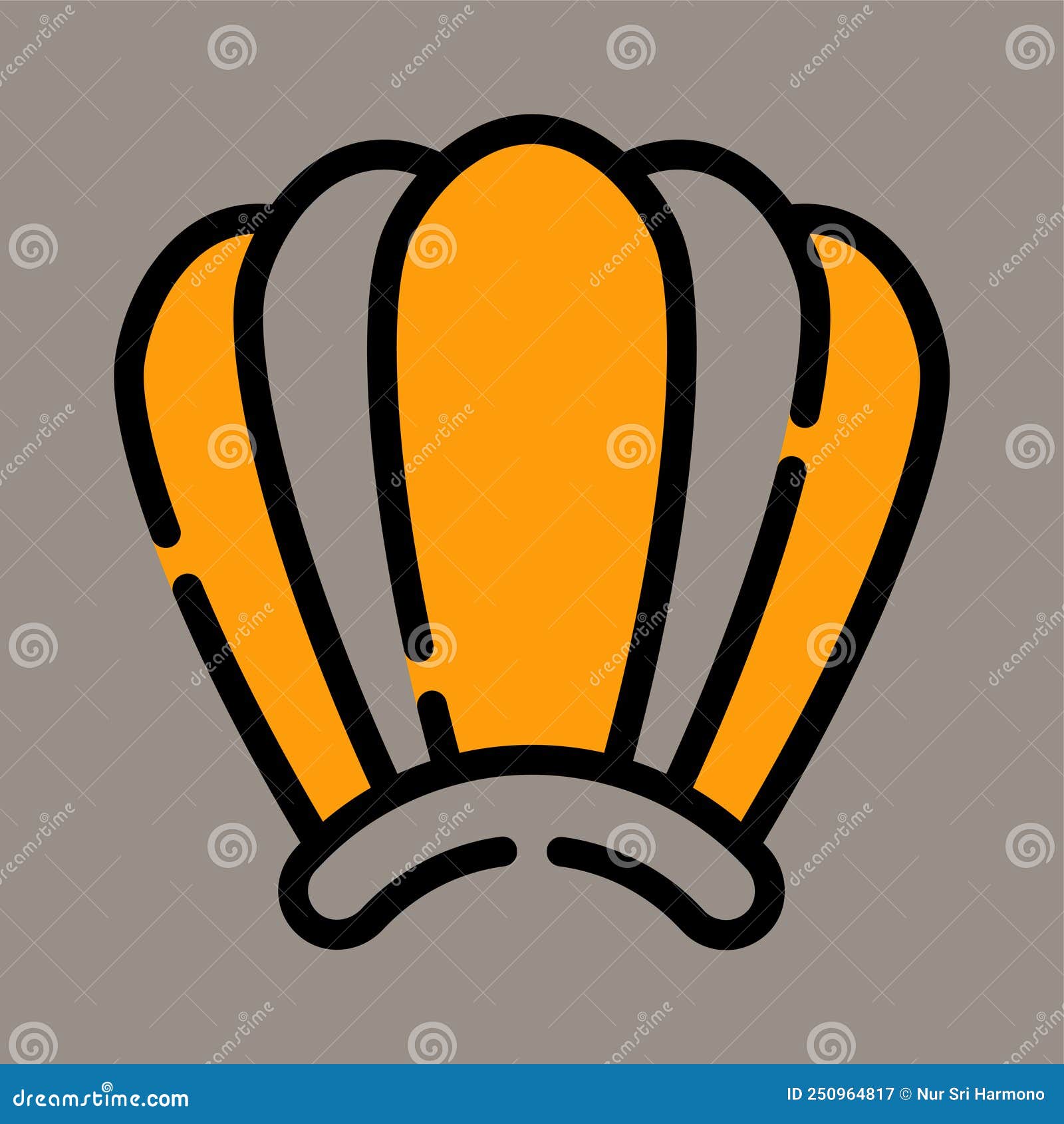 Shell Icon or Logo Illustration Vector Graphic with White Background ...