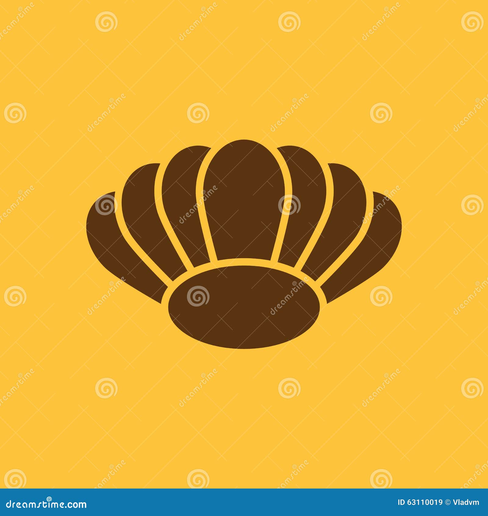 The Shell Icon. Ocean Symbol Stock Illustration - Illustration of ...