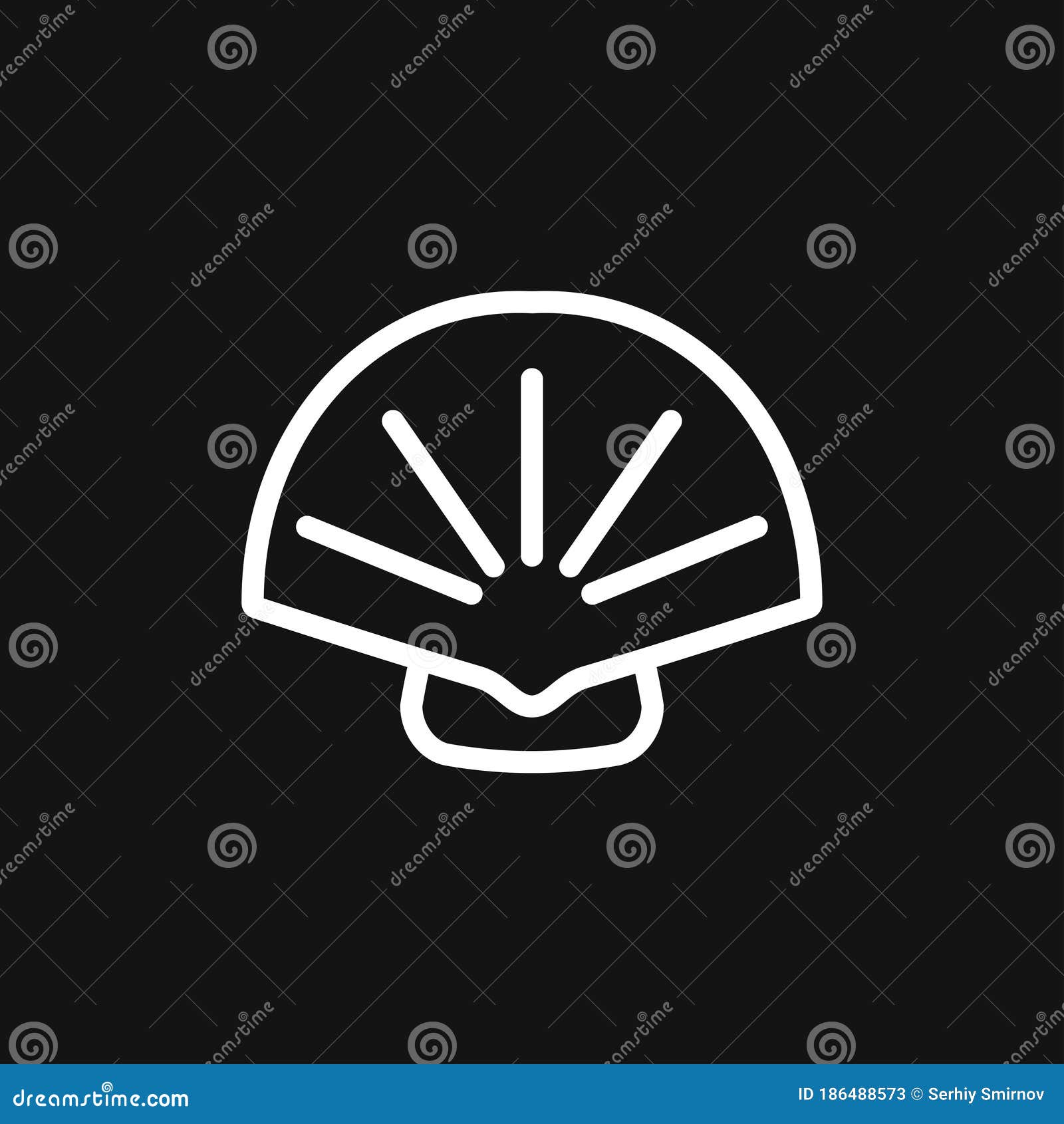 Shell Icon, Sea Animal Symbol Isolated on Background Stock Illustration ...