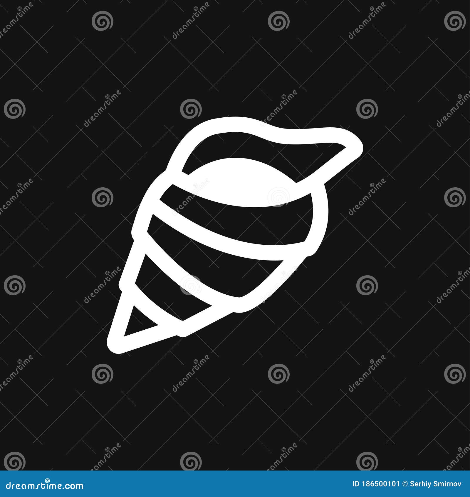 Shell Icon, Sea Animal Symbol Isolated on Background Stock Illustration ...