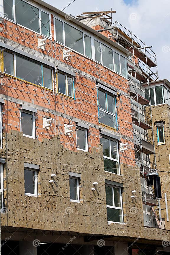 Shell Insulation in New Residential Building Stock Photo - Image of ...