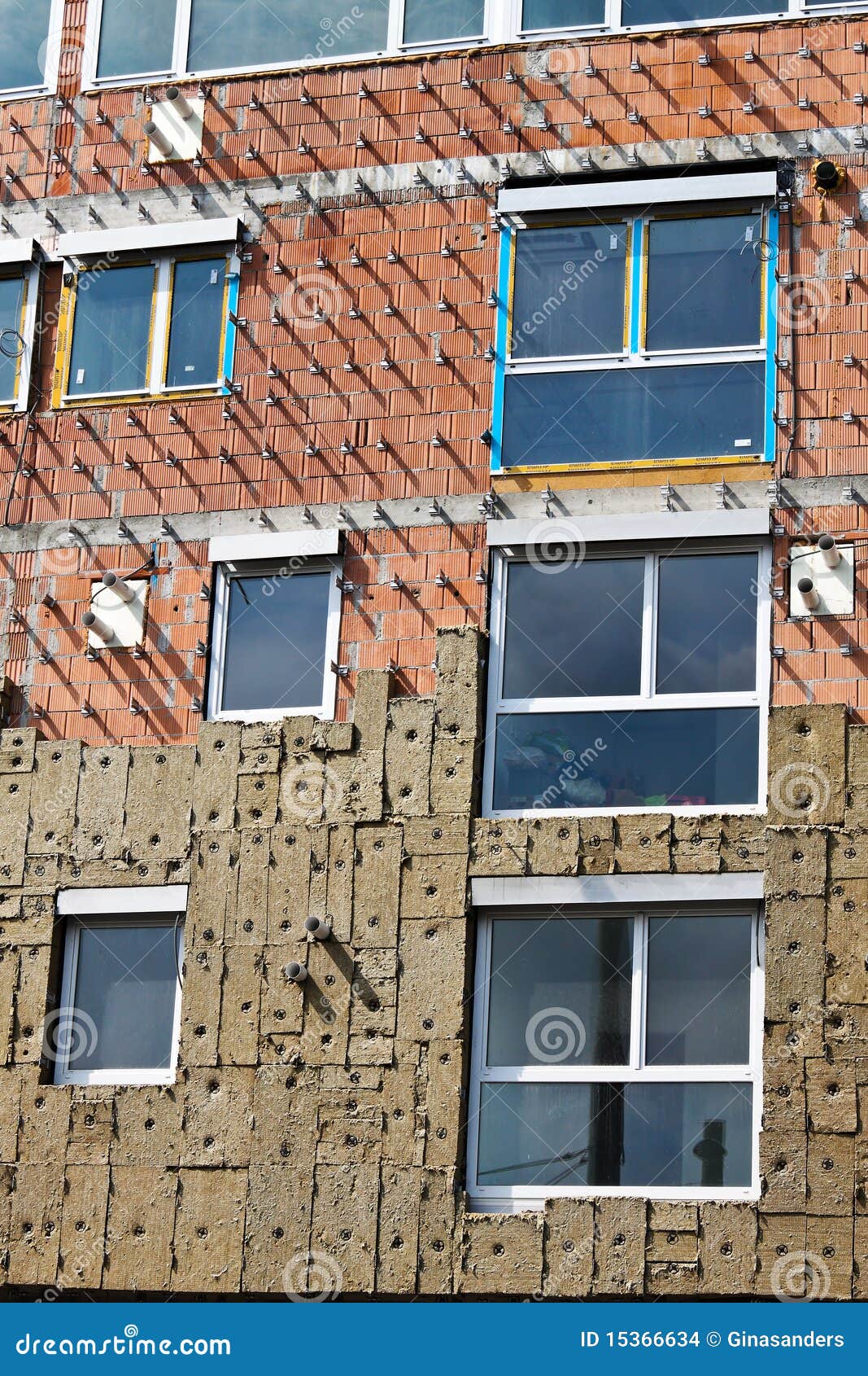 Shell Insulation in New Residential Building Stock Photo - Image of ...