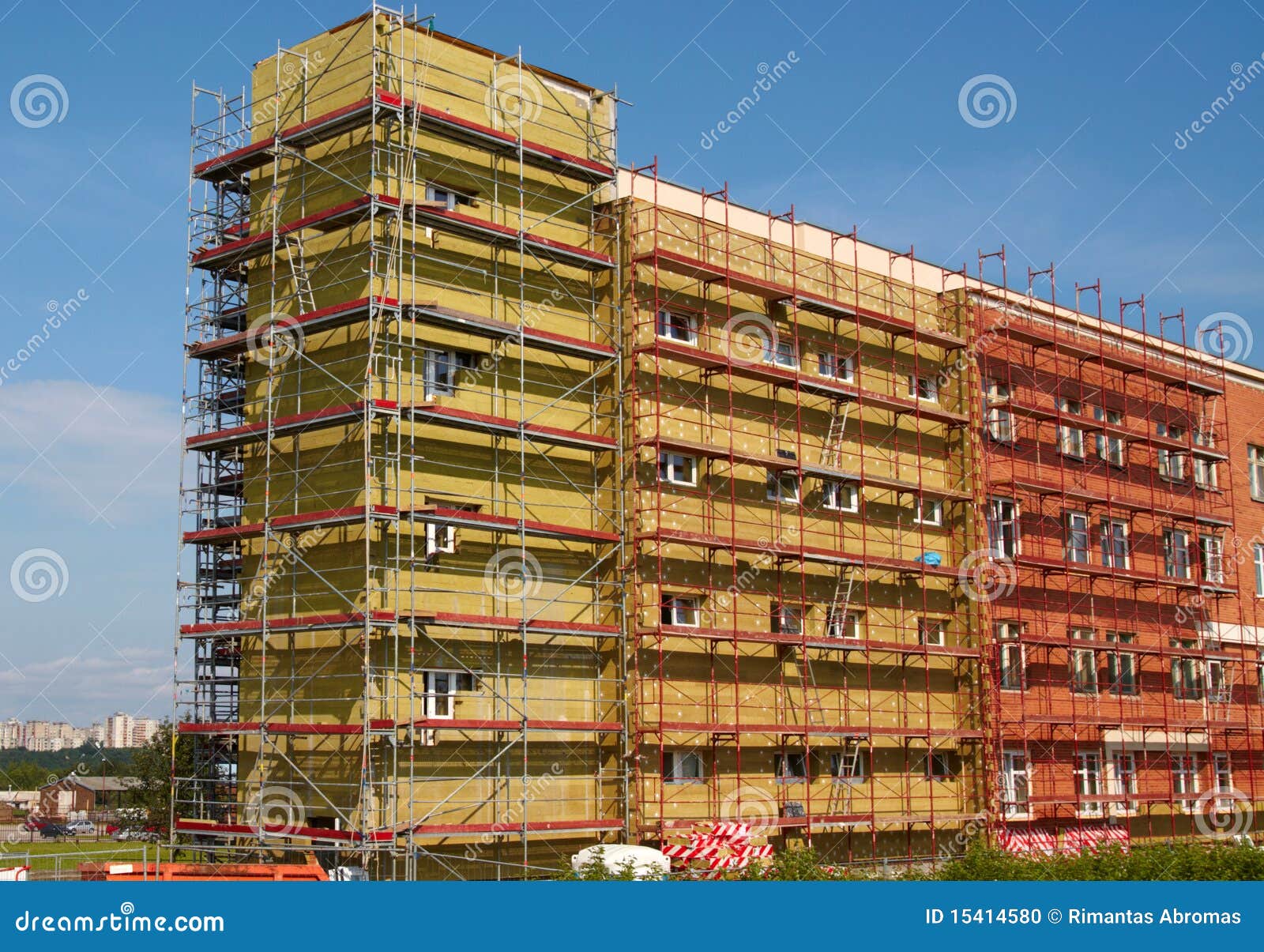 Shell Insulation in New Residential Building Stock Photo - Image of ...