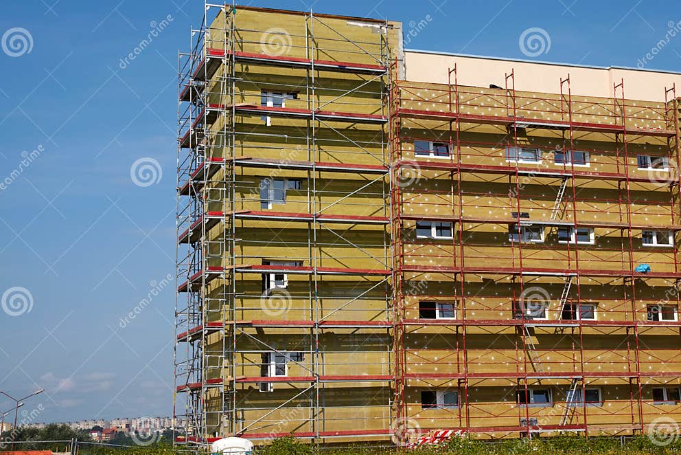 Shell Insulation in New Residential Building Stock Photo - Image of ...