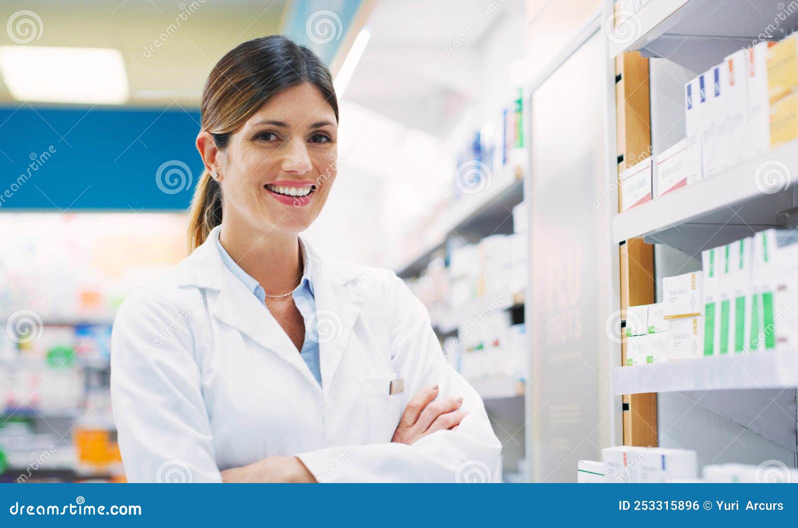 Shell Listen with a Caring and Concerned Ear. a Female Pharmacist ...