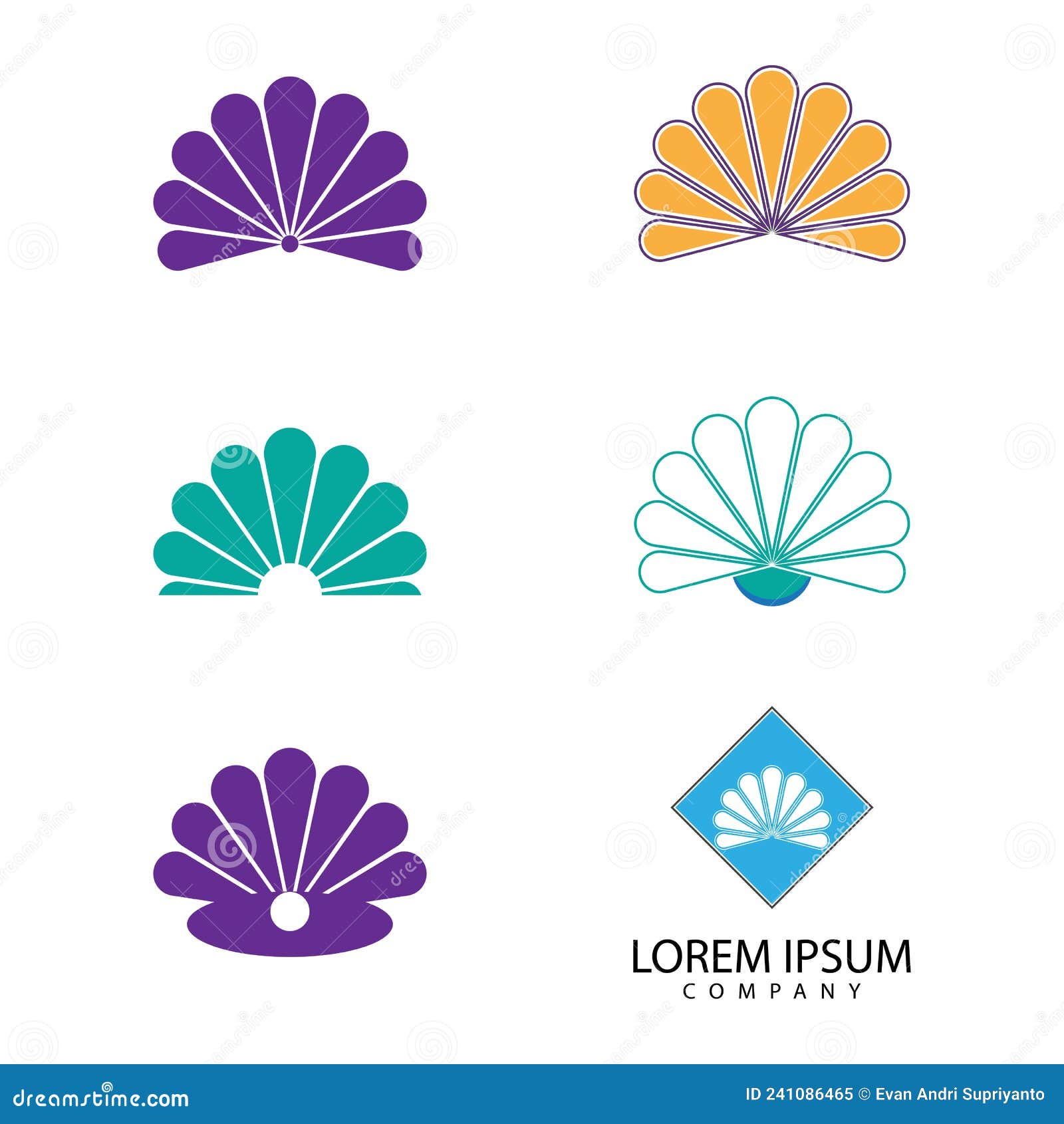 Shell Logo Illustration Vector Flat Design Stock Vector - Illustration ...