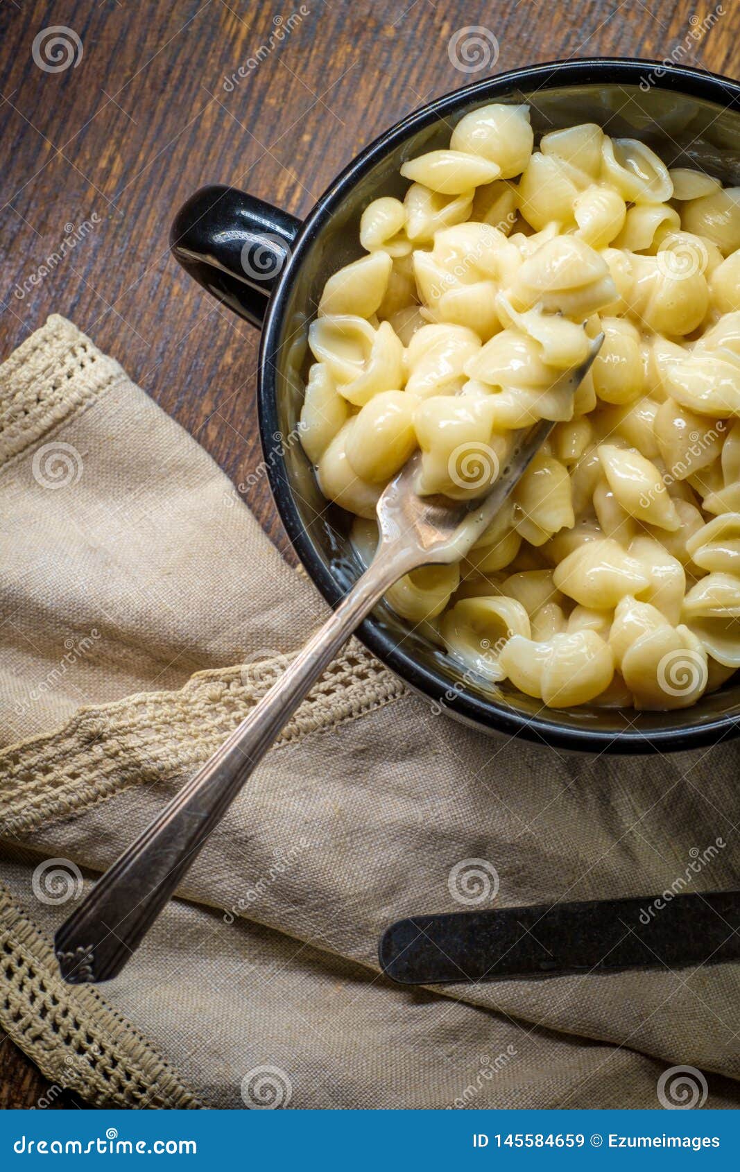 Shell Macaroni and Cheese stock image. Image of butter - 145584659