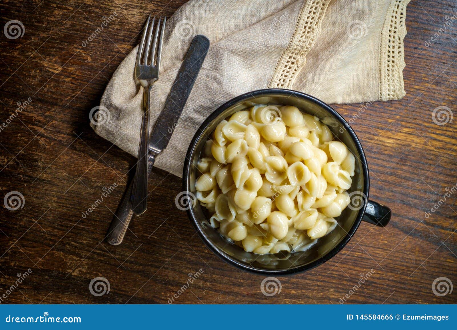 Shell Macaroni and Cheese stock photo. Image of sauce - 145584666