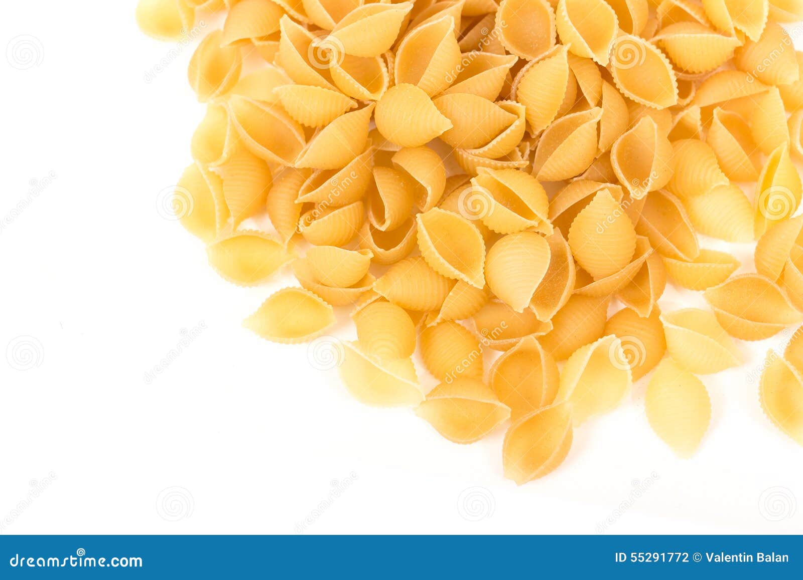 Shell pasta stock photo. Image of eating, closeup, isolated - 55291772