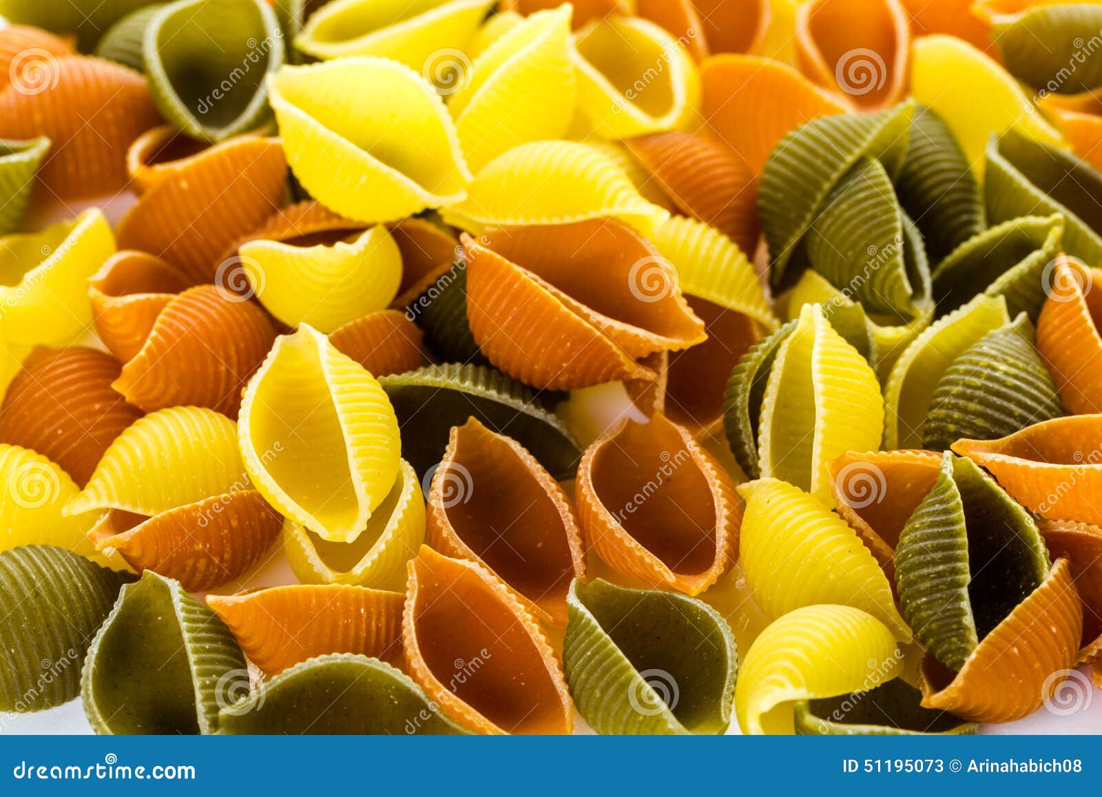 Shell pasta stock image. Image of macaroni, fancy, green - 51195073