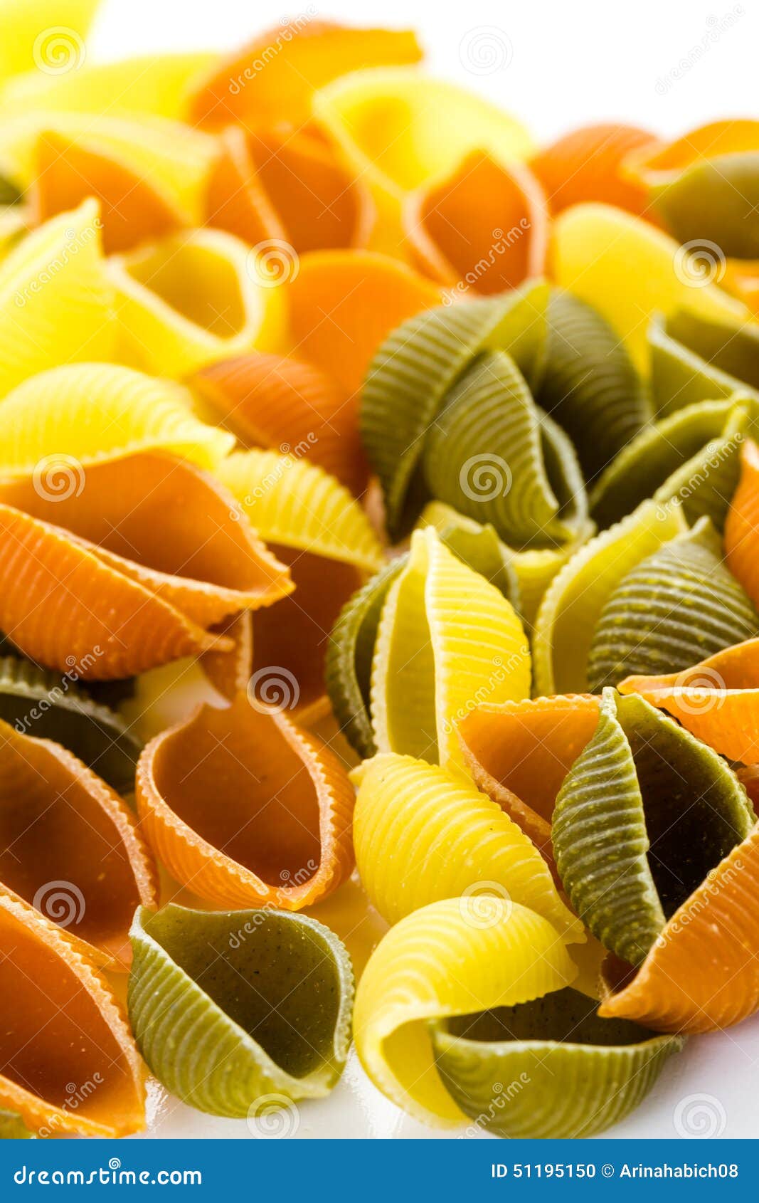 Shell pasta stock photo. Image of italian, shell, green - 51195150