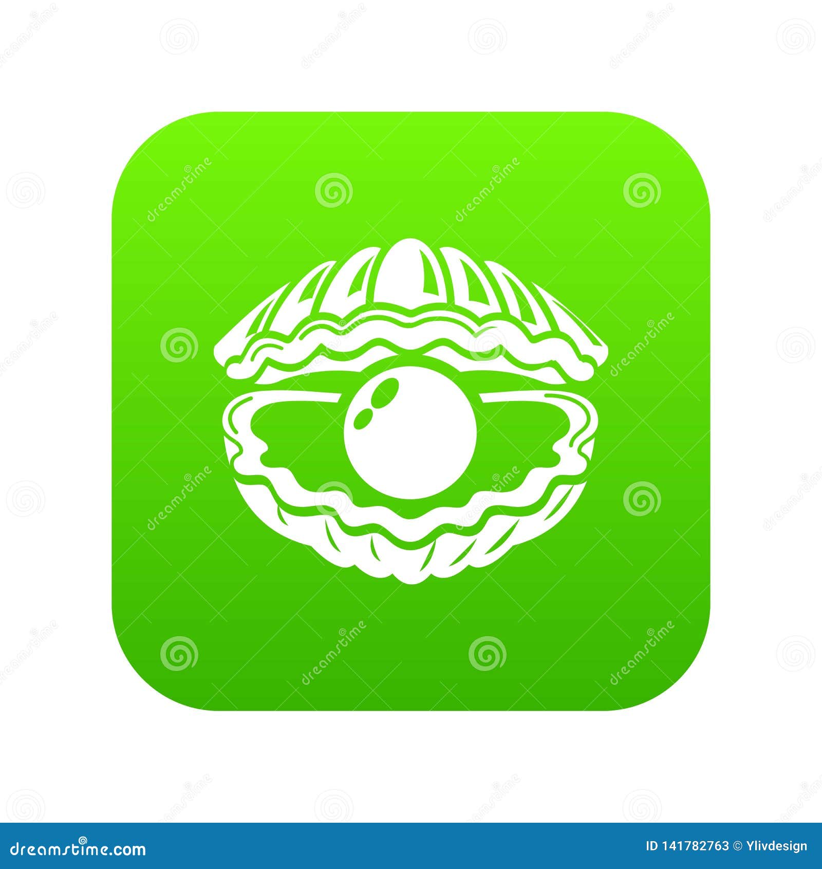 Shell with Pearl Icon, Simple Style Stock Vector - Illustration of logo ...