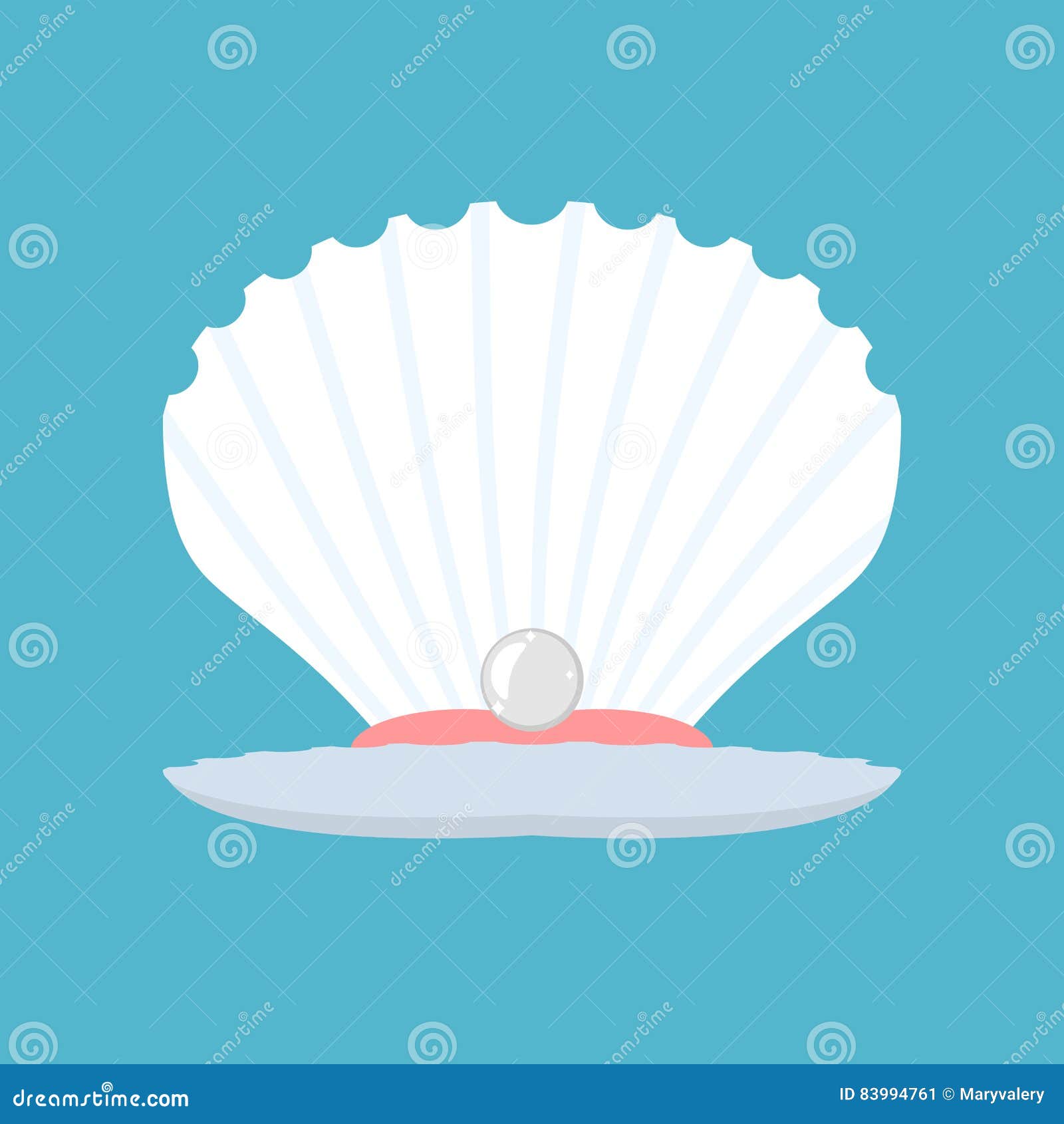 Pearl In An Open Oyster. Open And Closed Shell With A White Pearl ...