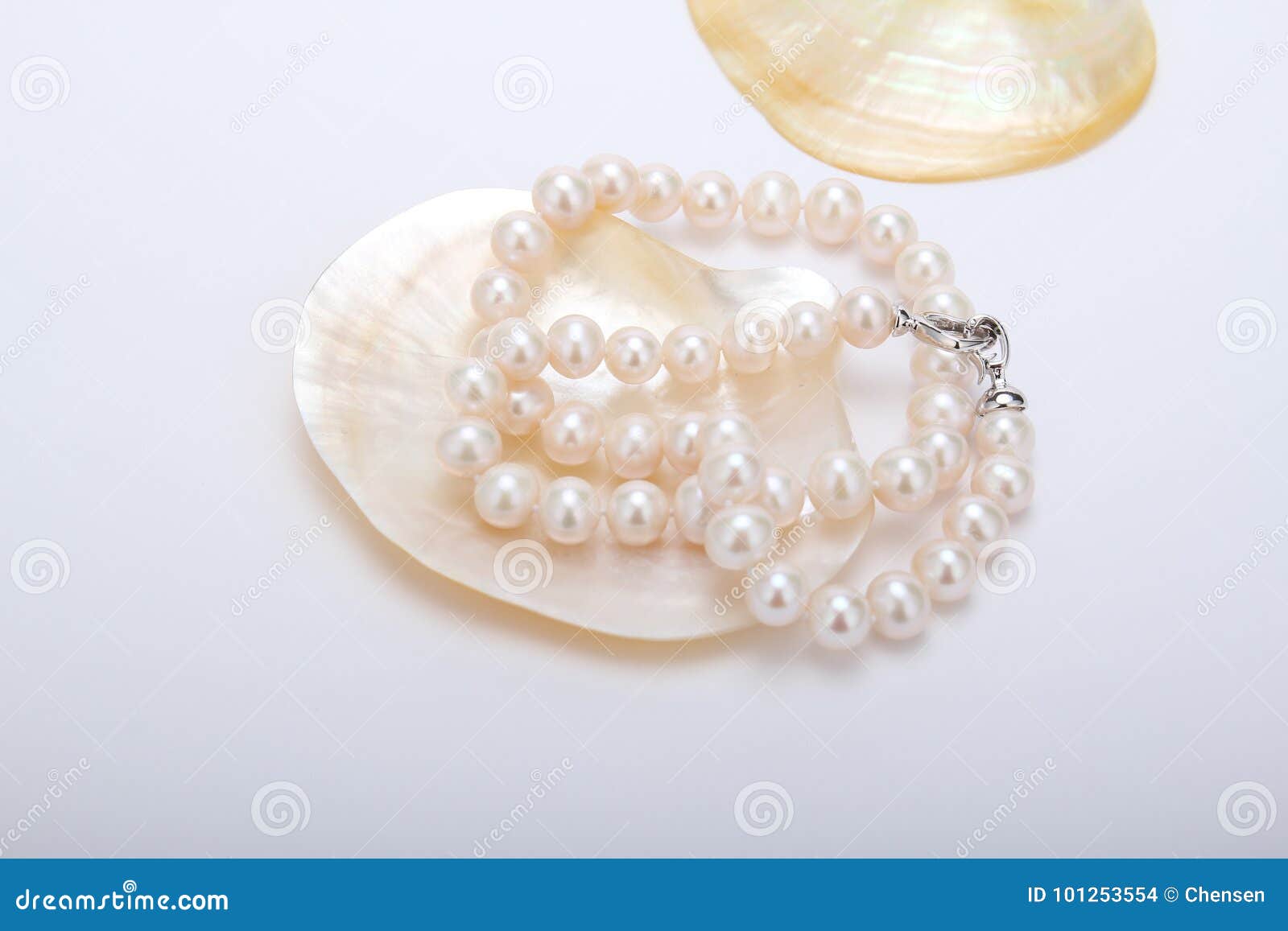 Shell with pearls stock photo. Image of decoration, elated - 101253554