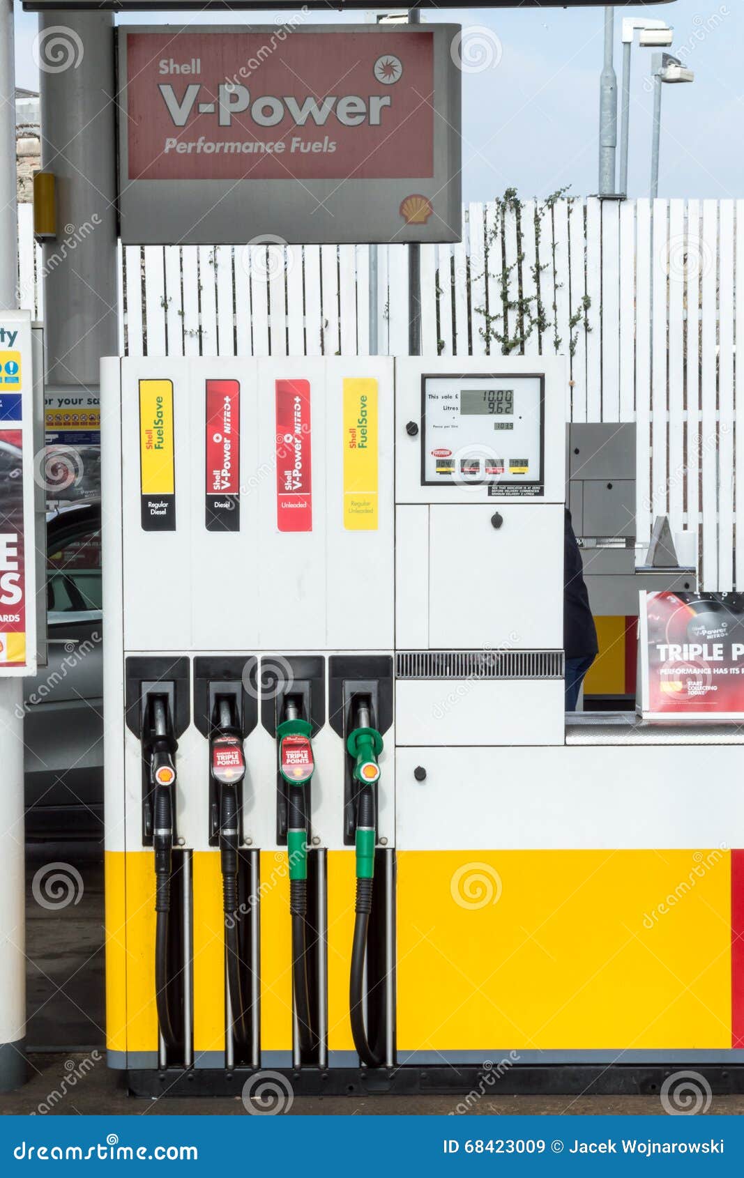 Shell petrol station pump editorial stock image. Image of architecture ...
