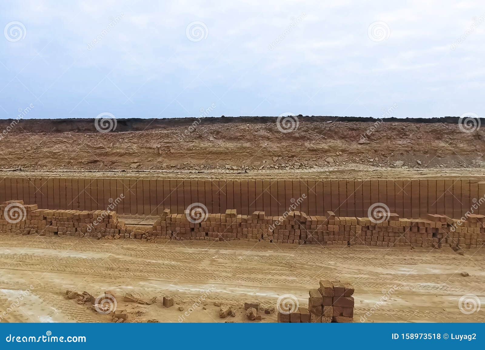 Shell Quarry Quarry. Cutting Seashell into Blocks Right Away in a ...