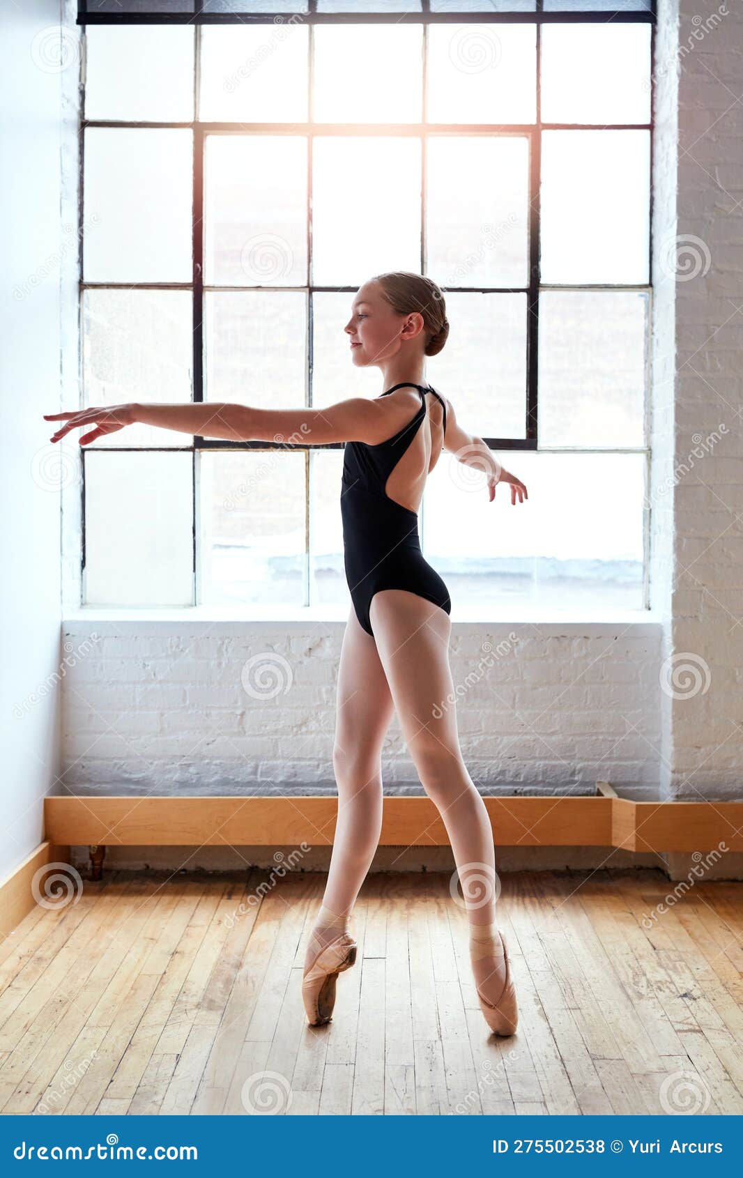 Shell always Remember Her First Ballet Class. a Young Girl Practicing ...