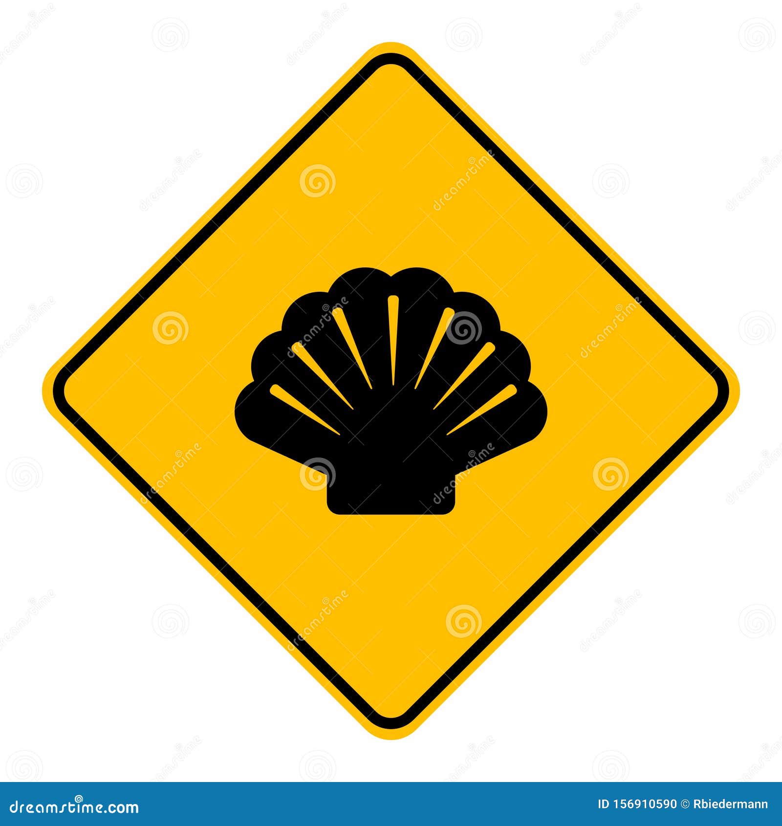 Shell and road sign stock vector. Illustration of comb - 156910590
