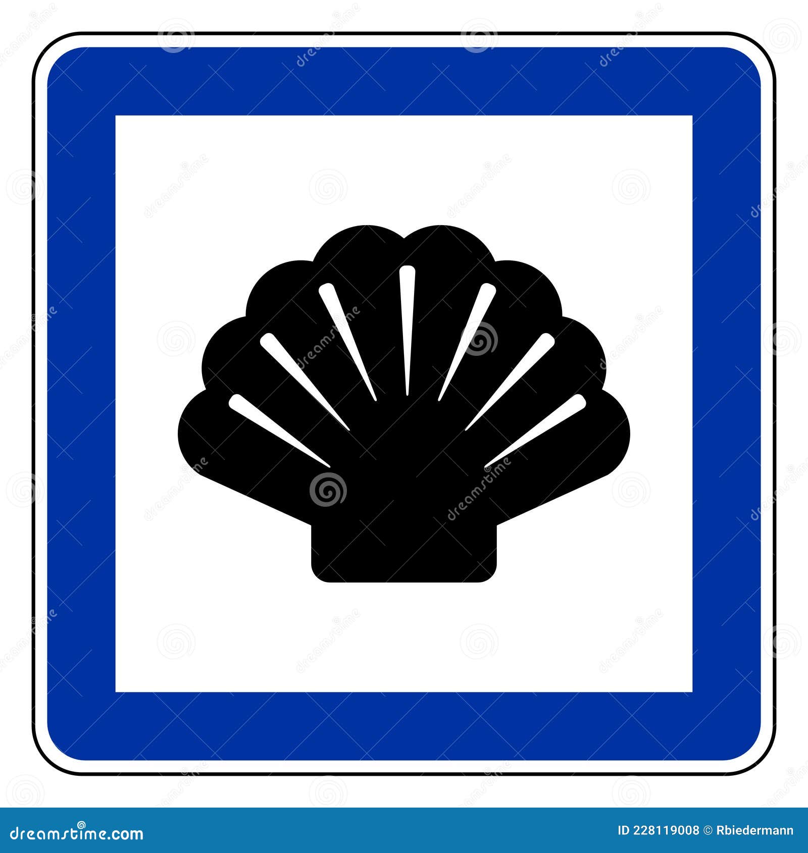 Shell and road sign stock vector. Illustration of danger - 228119008