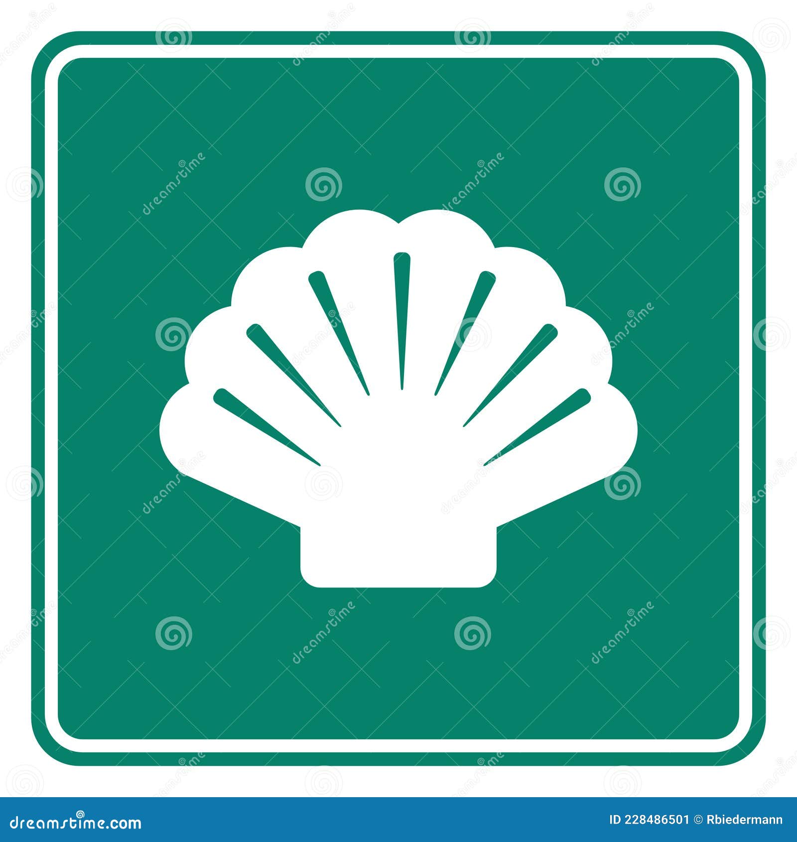 Shell and road sign stock vector. Illustration of mussel - 228486501