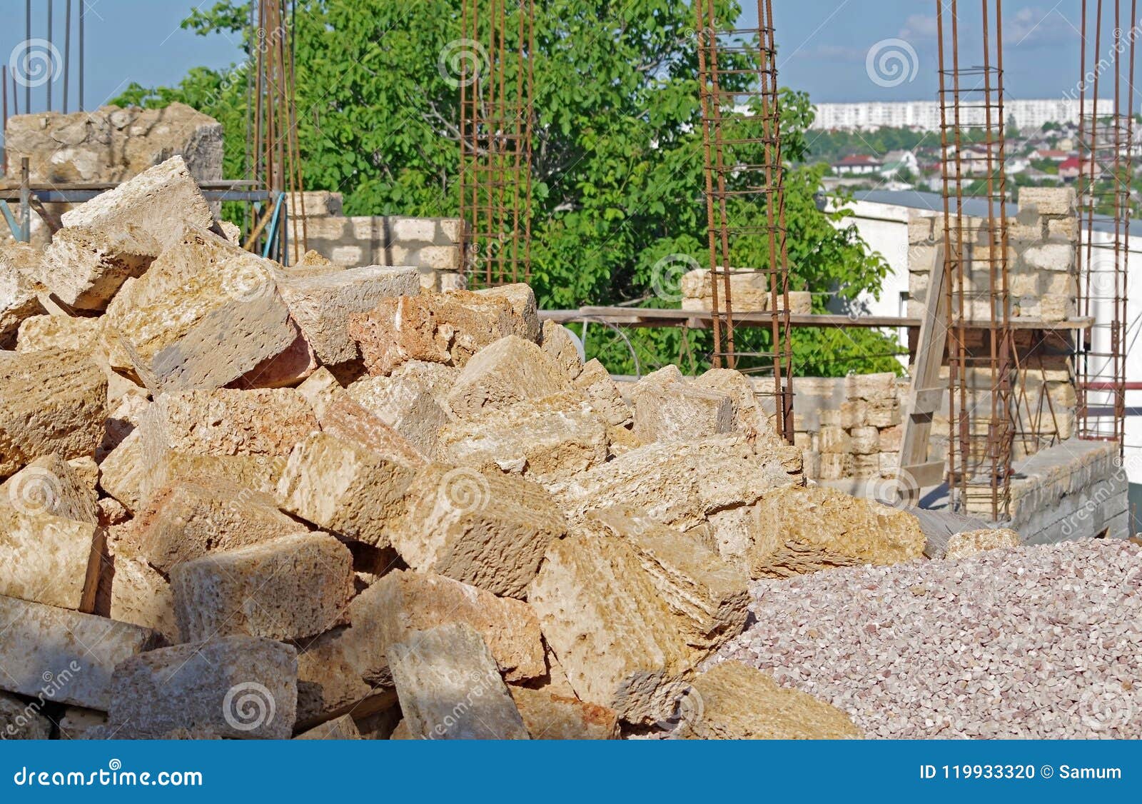 Shell rock material stock photo. Image of detail, bricks - 119933320