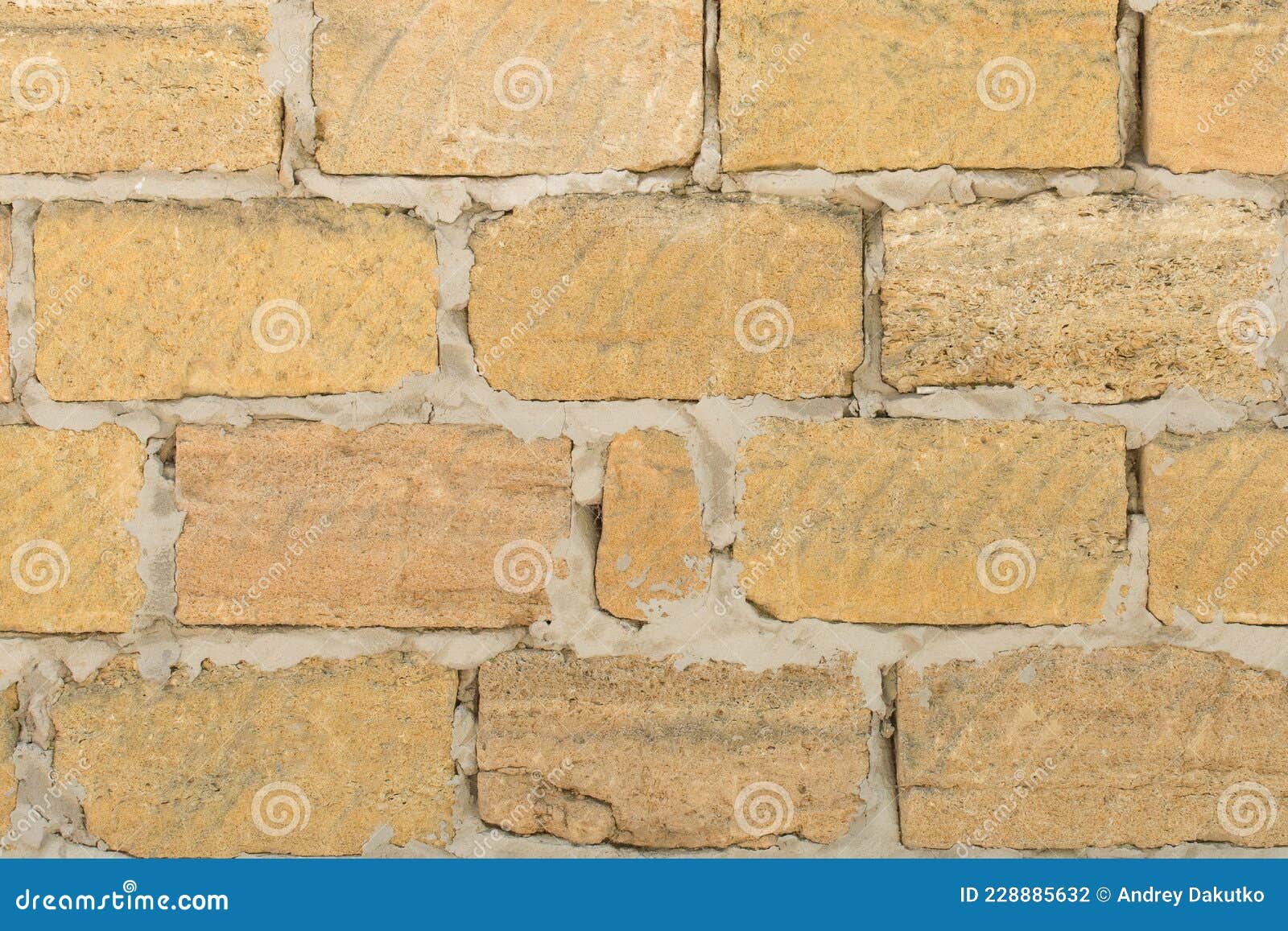 Shell Sand and Clay Brick Wall Texture Background Stock Photo - Image ...