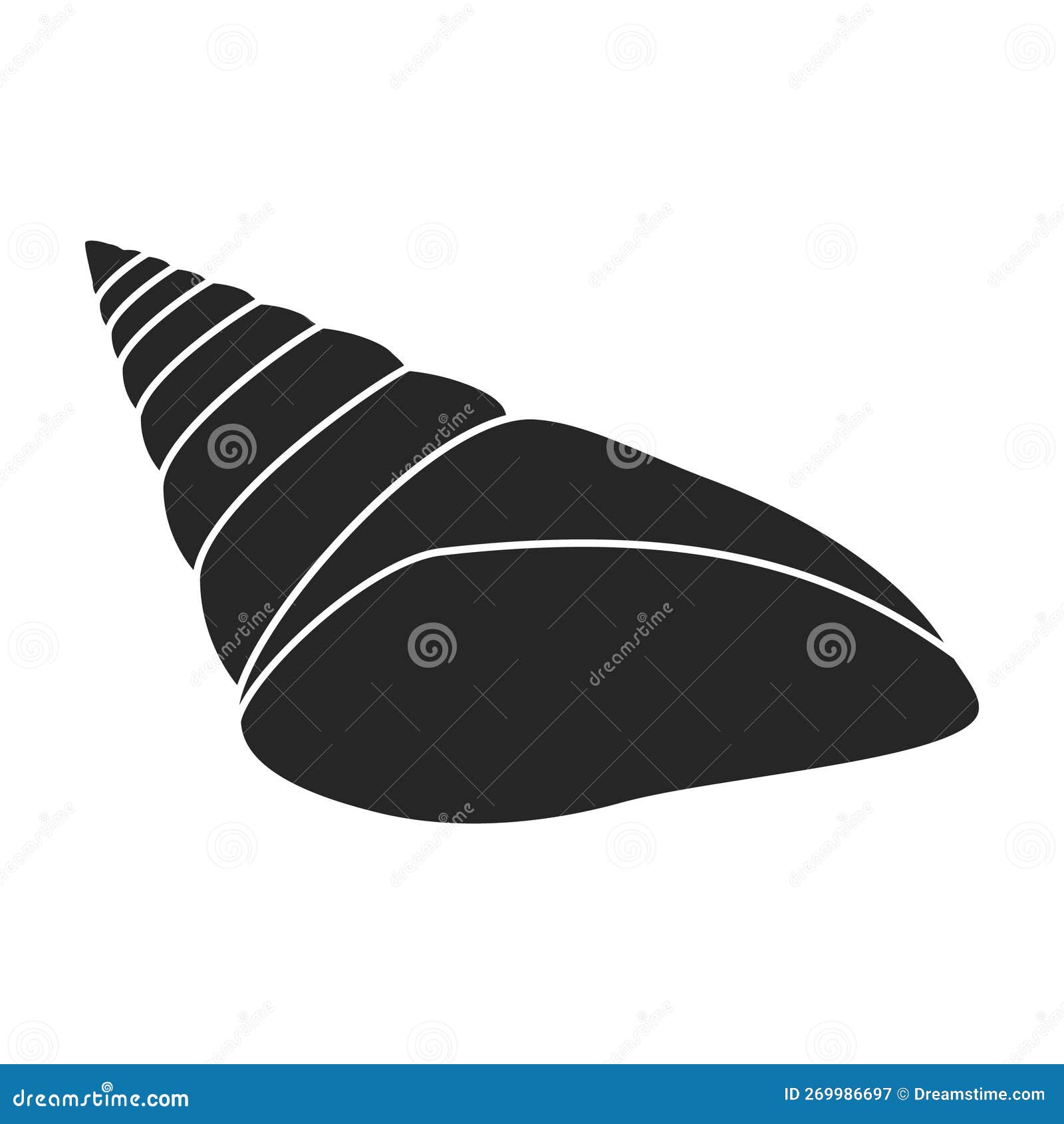 Shell Sea Vector Black Icon. Vector Illustration Sea Shell on White ...