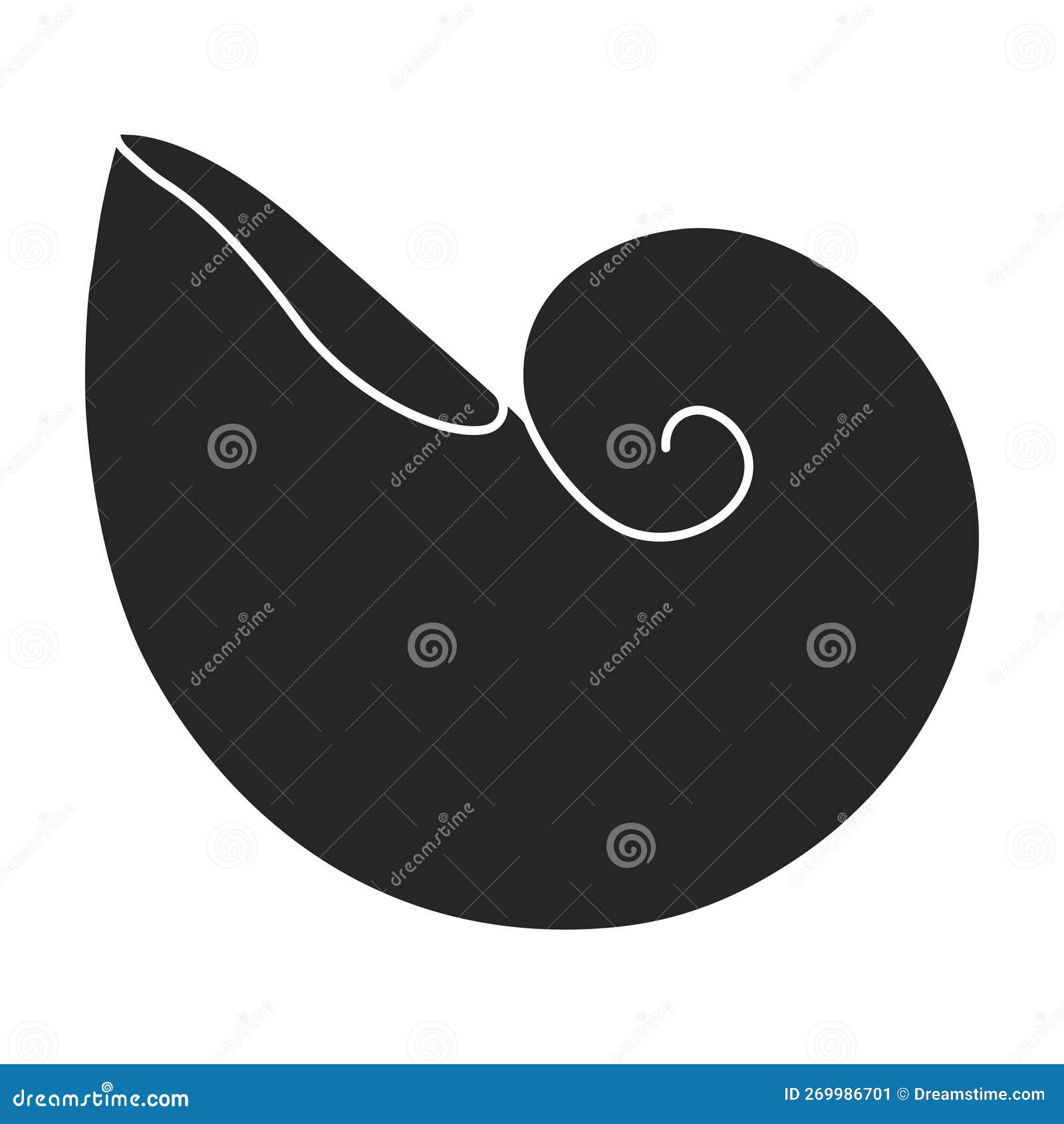 Shell Sea Vector Black Icon. Vector Illustration Sea Shell on White ...