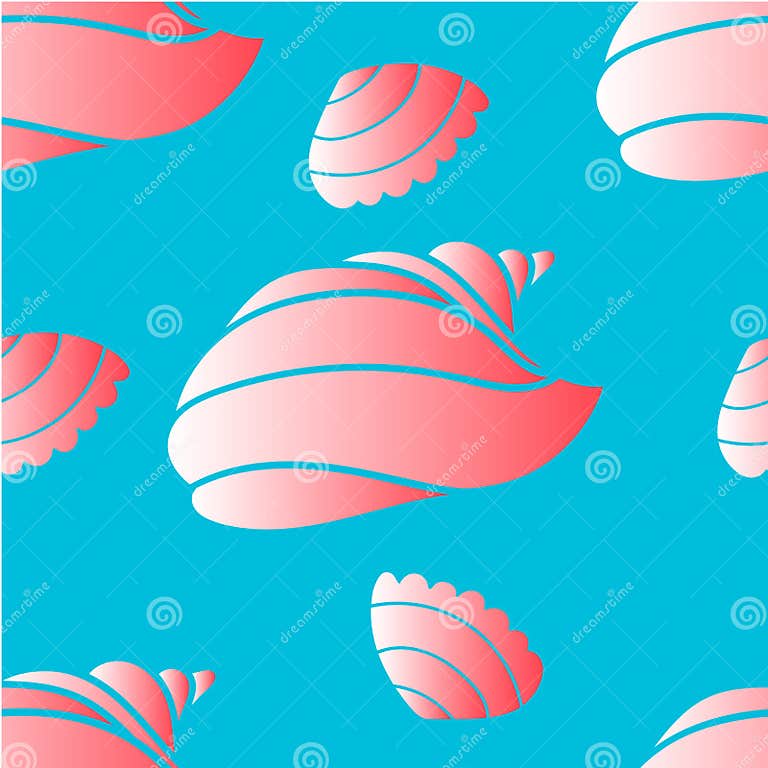 Shell seamless pattern stock vector. Illustration of spiral - 43280145