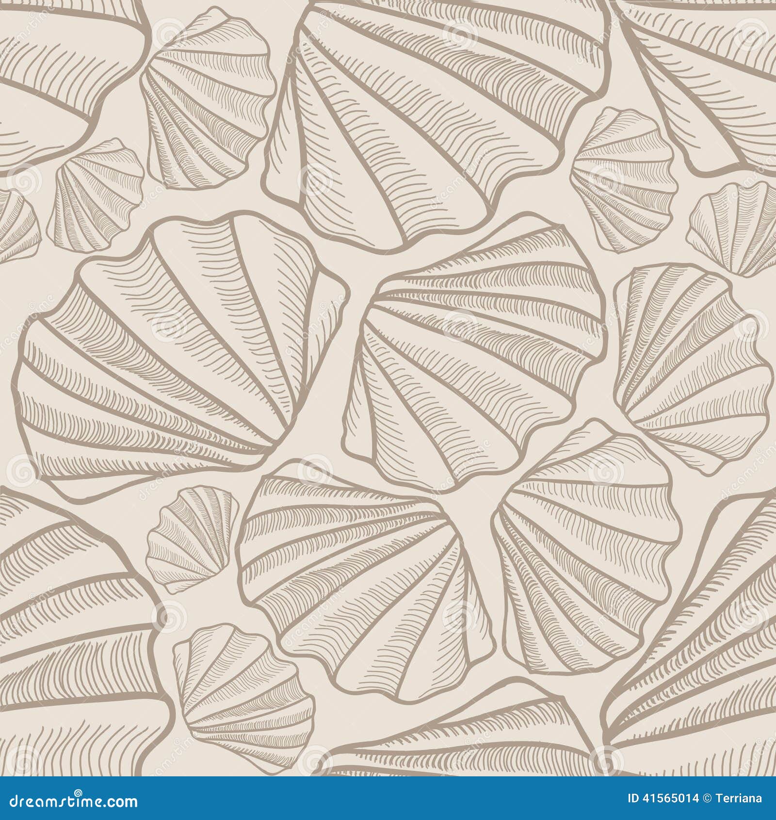 Shell Seamless Pattern. Sea Shells Texture Stock Photography ...