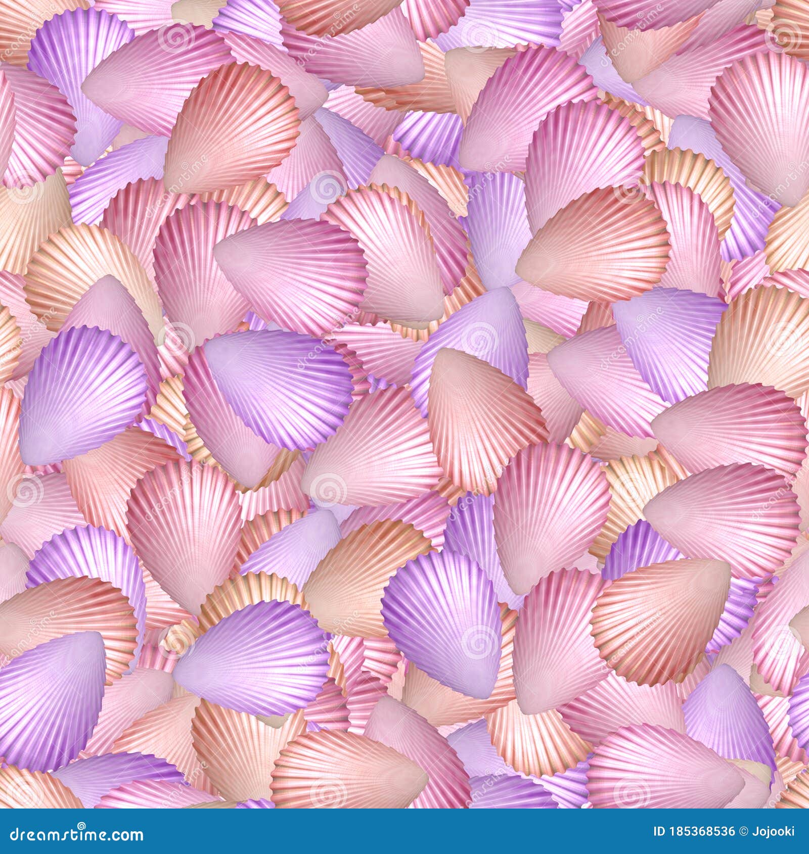 Shell Seamless Texture, 3d Illustration Stock Illustration ...