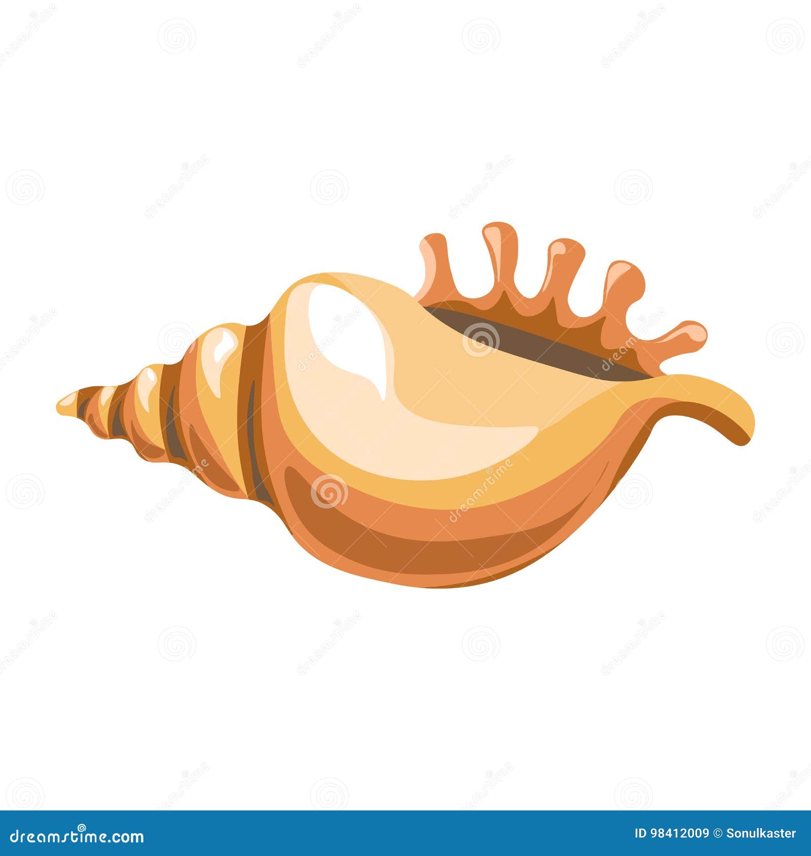 Shell or Seashell Sea Mollusk Vector Isolated Flat Icon Stock Vector ...