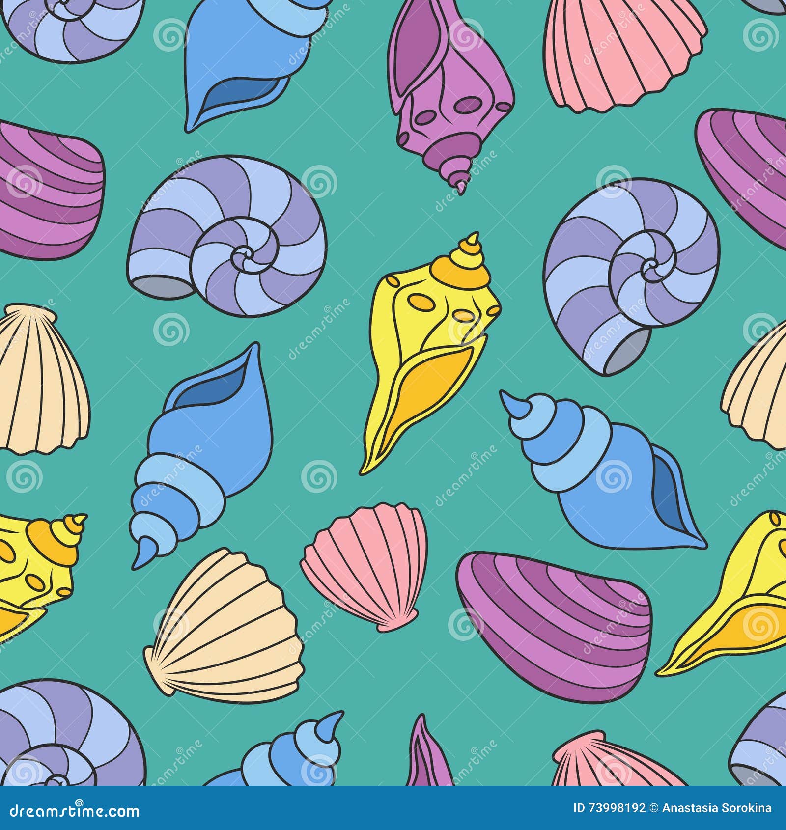 Shell set stock illustration. Illustration of sample - 73998192