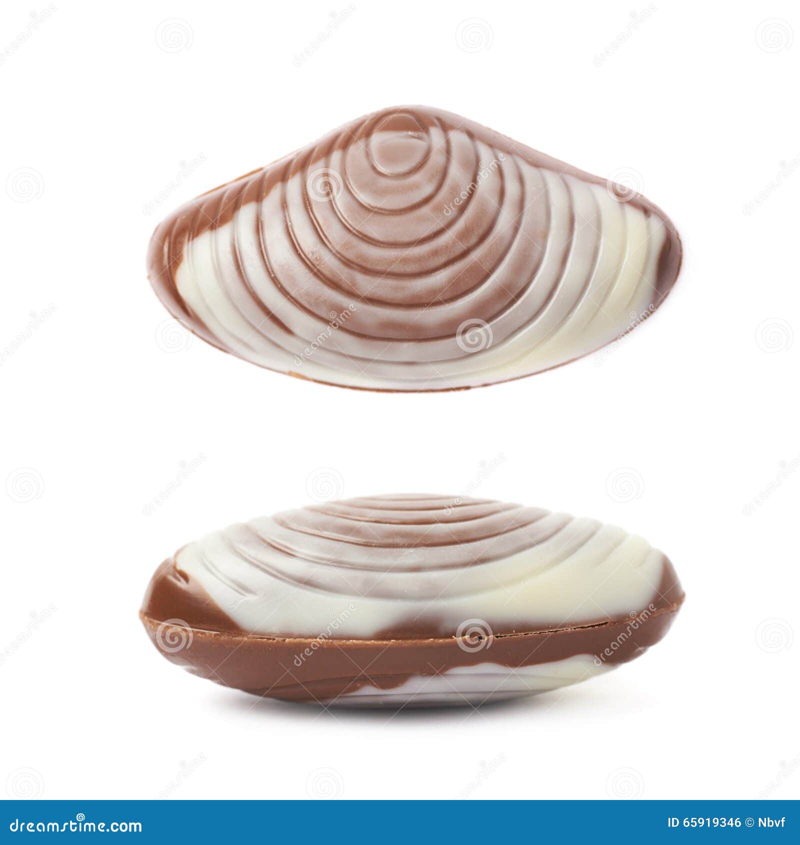 Shell Shaped Chocolate Candy Stock Photo - Image of eating, macro: 65919346