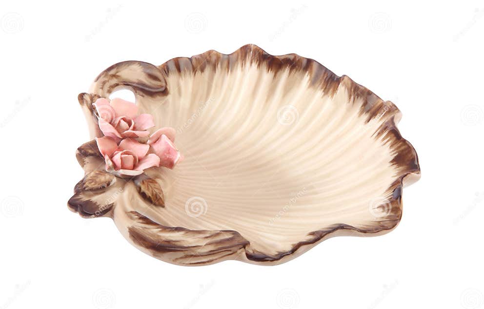 Shell-shaped dishes stock photo. Image of shell, white - 12413502
