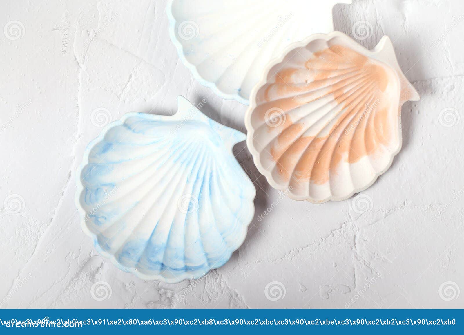 A Shell-shaped Stand Made of Gypsum. Stock Photo - Image of marine ...