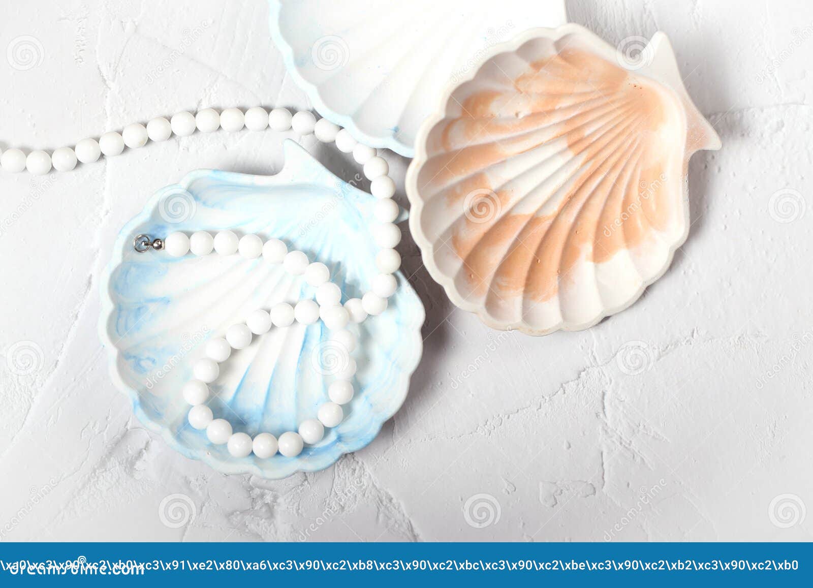 A Shell-shaped Stand Made of Gypsum. Stock Image - Image of ...